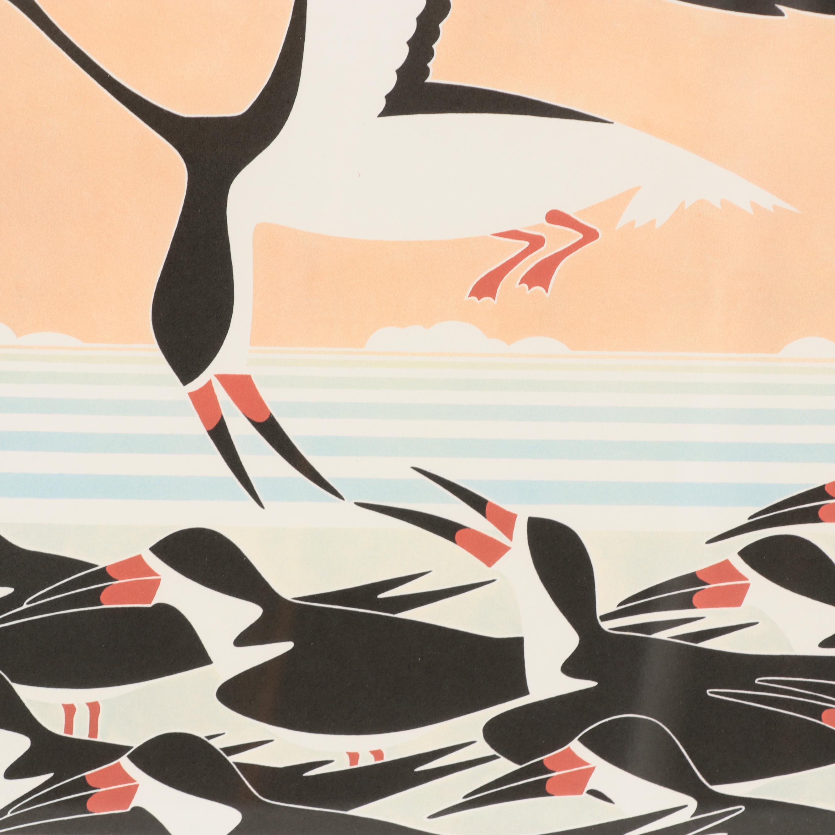 Ikki Matsumoto Offset Lithograph "Skimmers" | EBTH