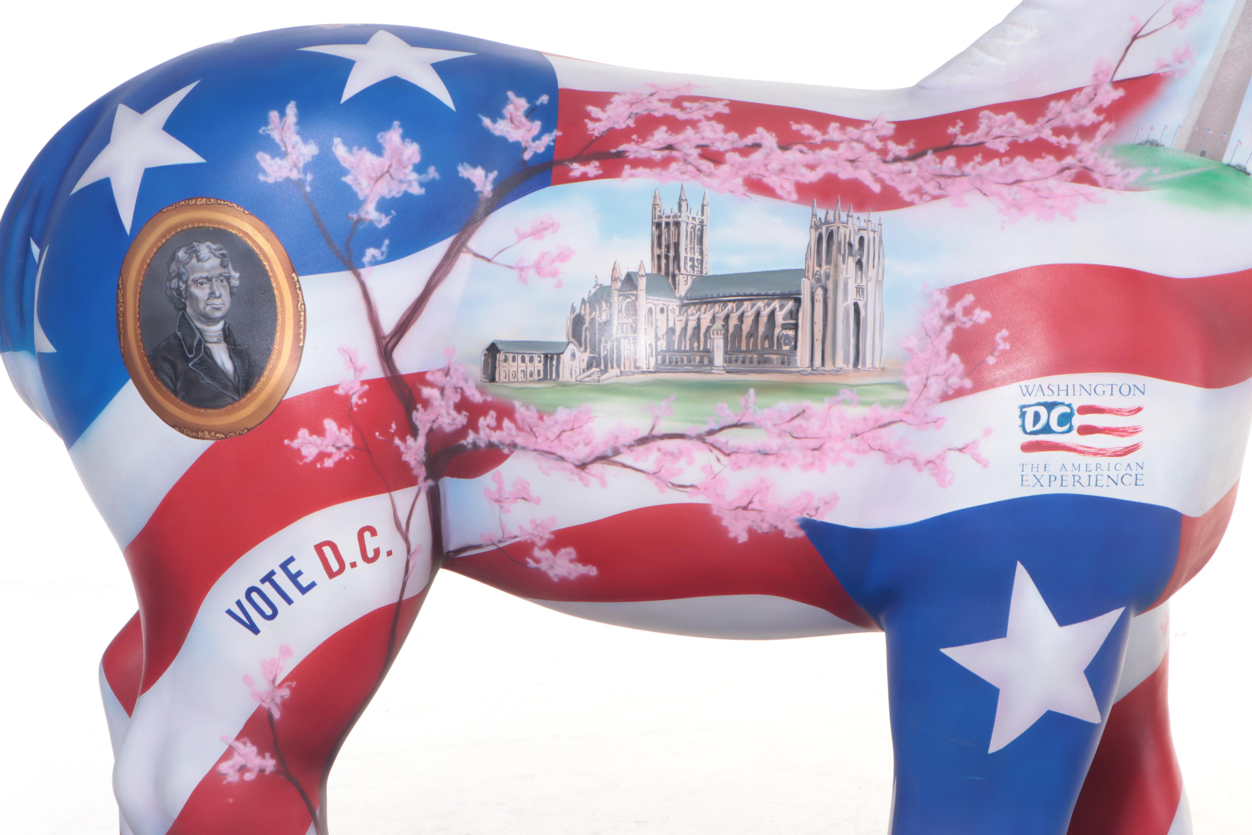 Democratic "Vote D.C." Donkey Parade Float Figure on Rolling Base | EBTH