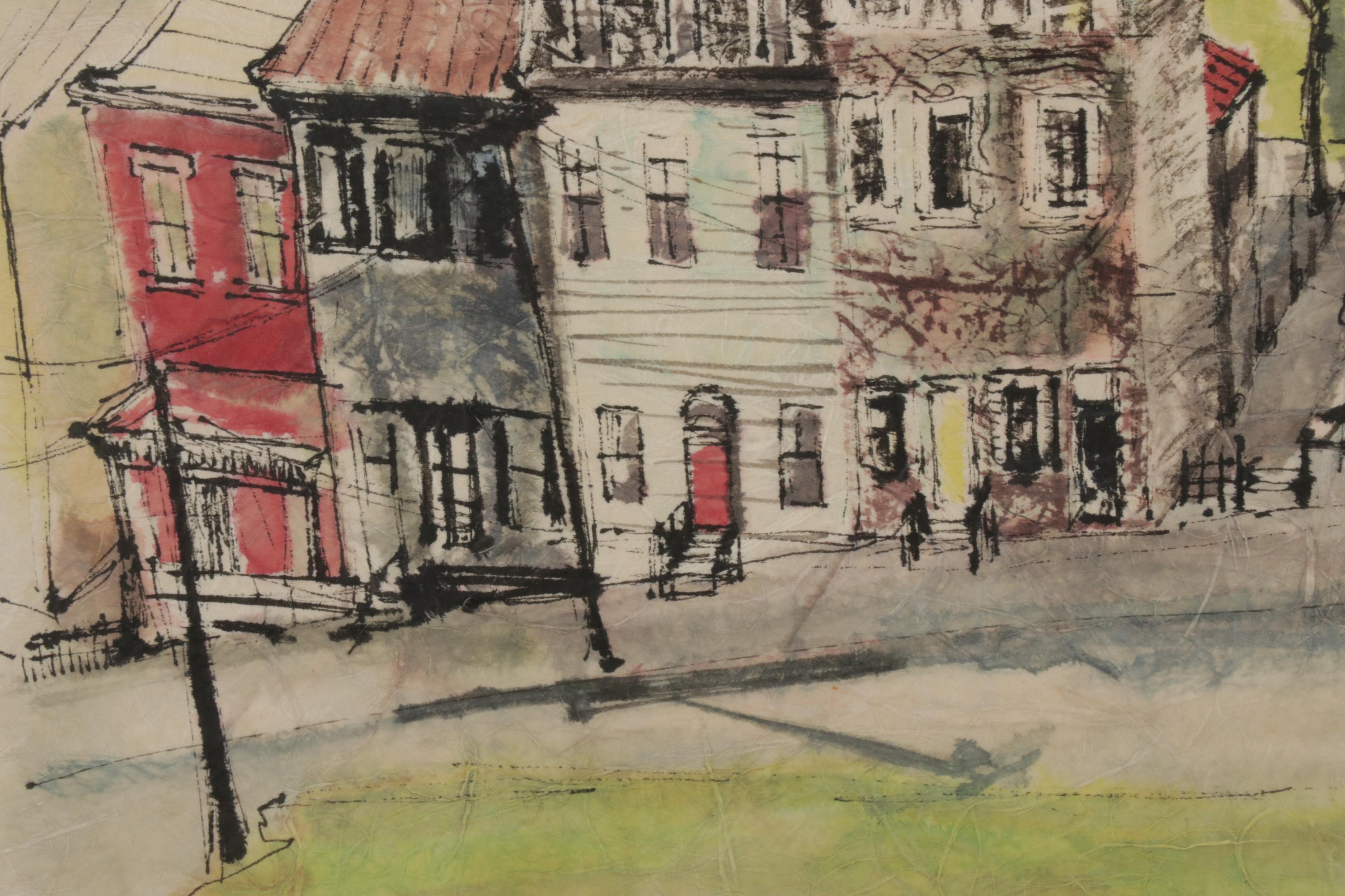 Helen Hyman View of Mount Adams Watercolor Painting, Mid to Late 20th ...