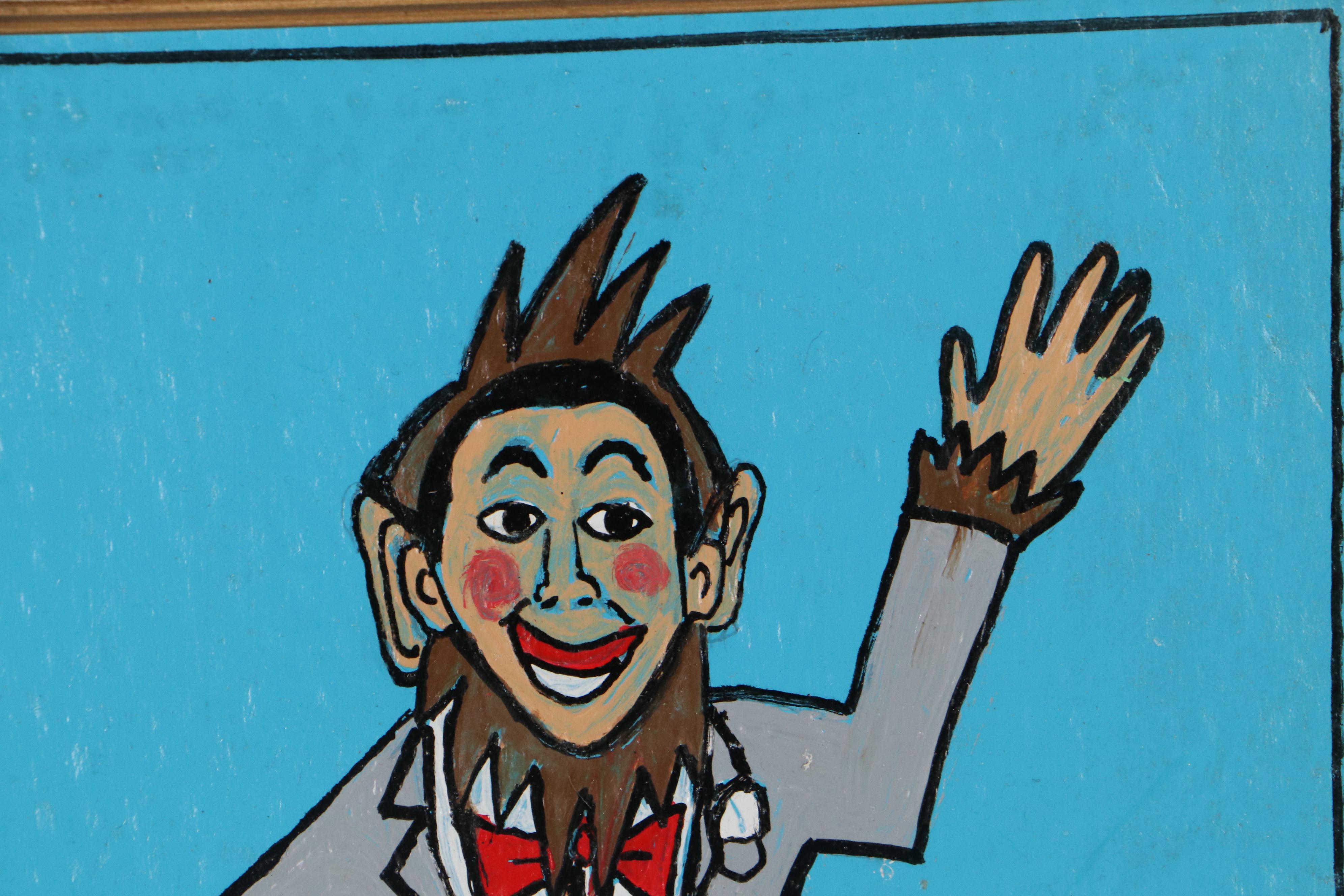 Kip Ramey Acrylic Painting of Pee-wee Herman as Werewolf | EBTH