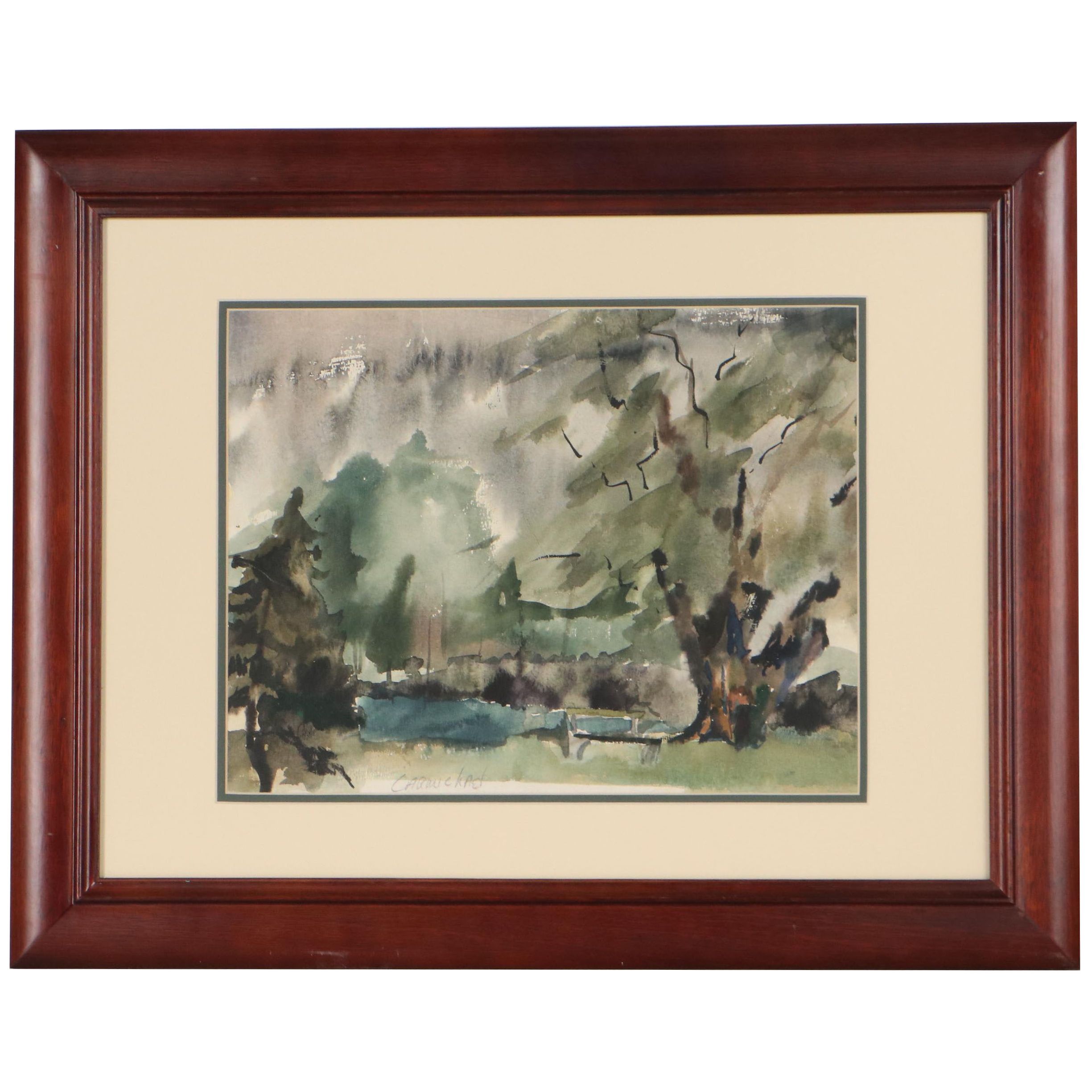Carmichael Landscape Watercolor Painting | EBTH