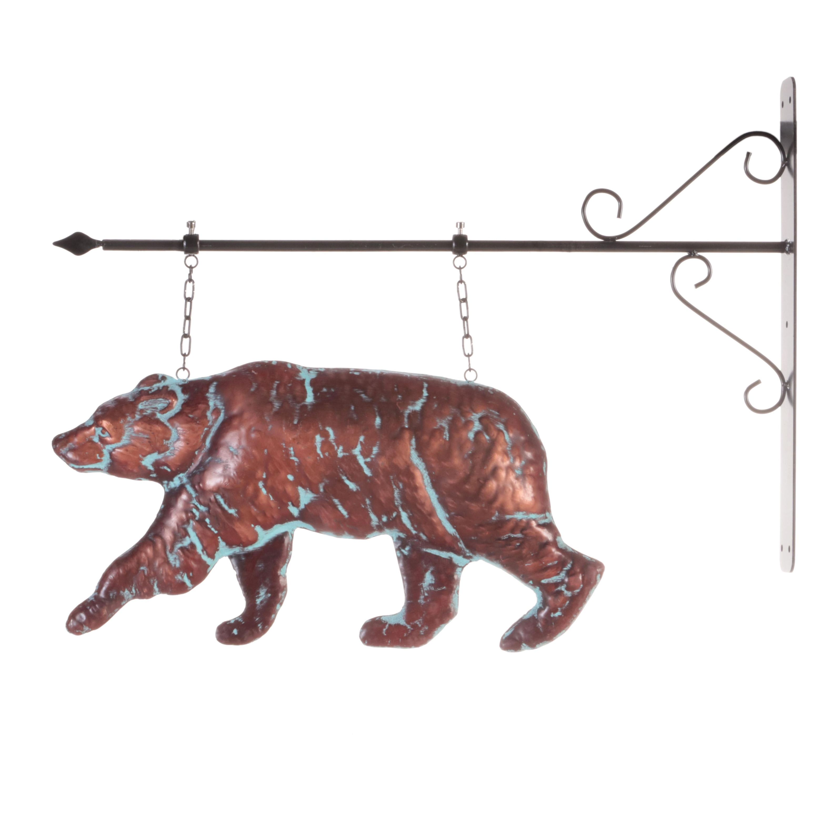 Forced Patina Copper Bear Wall Sign | EBTH