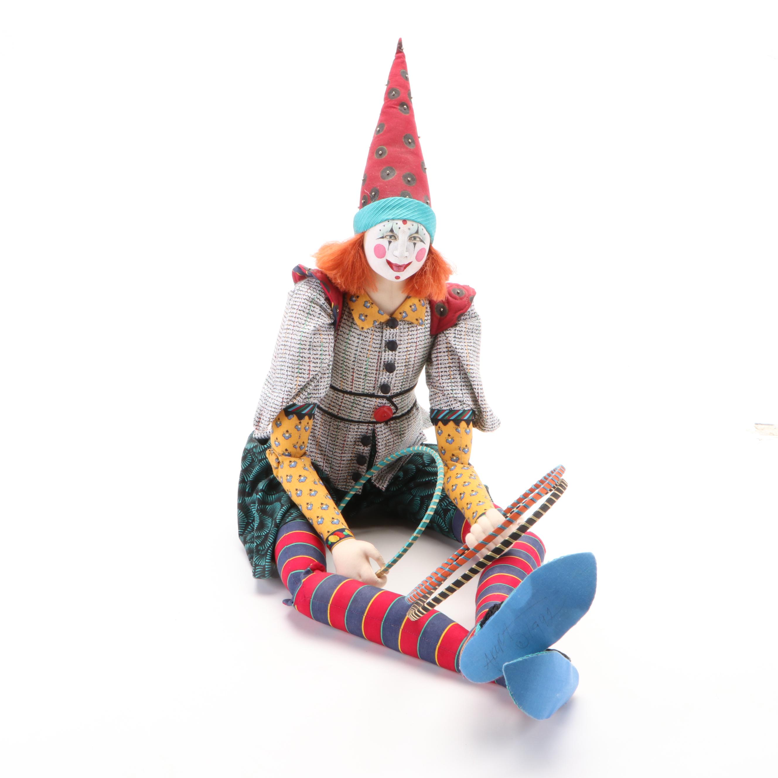 Akira Blount Handmade Jester, Clown and Other Cloth Dolls, 1990s | EBTH