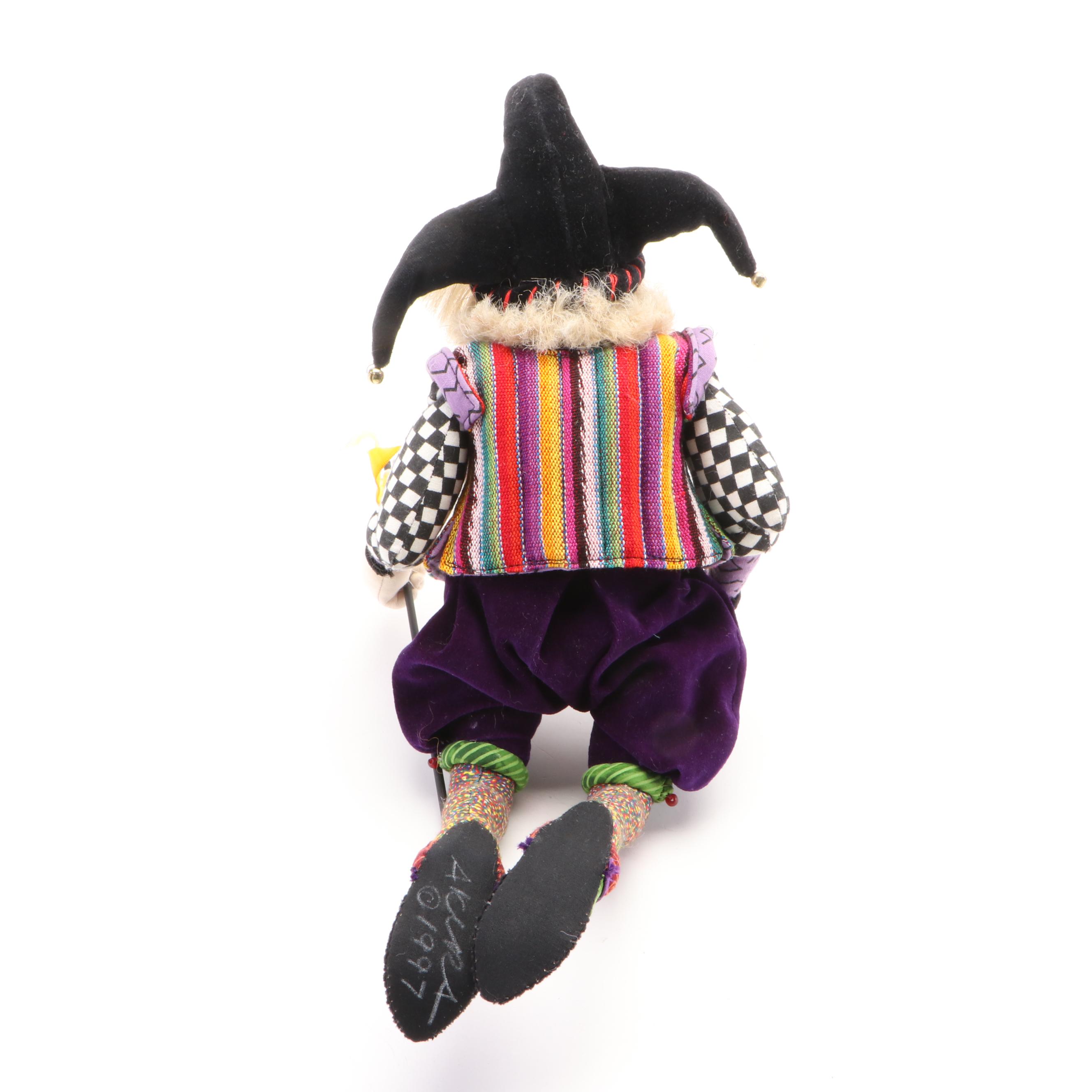 Akira Blount Handmade Jester, Clown and Other Cloth Dolls, 1990s | EBTH