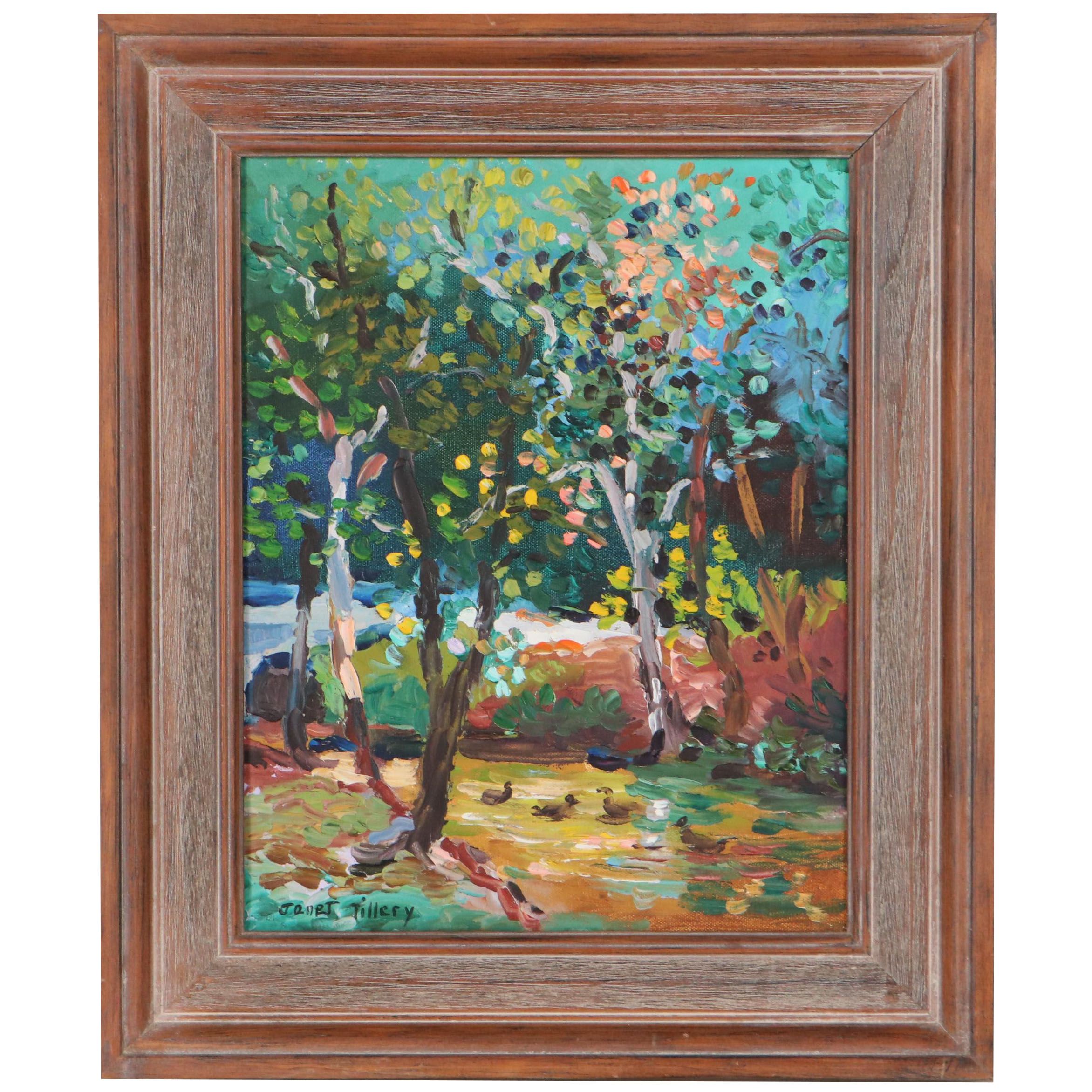 Janet Tillery Forest Interior Oil Painting | EBTH