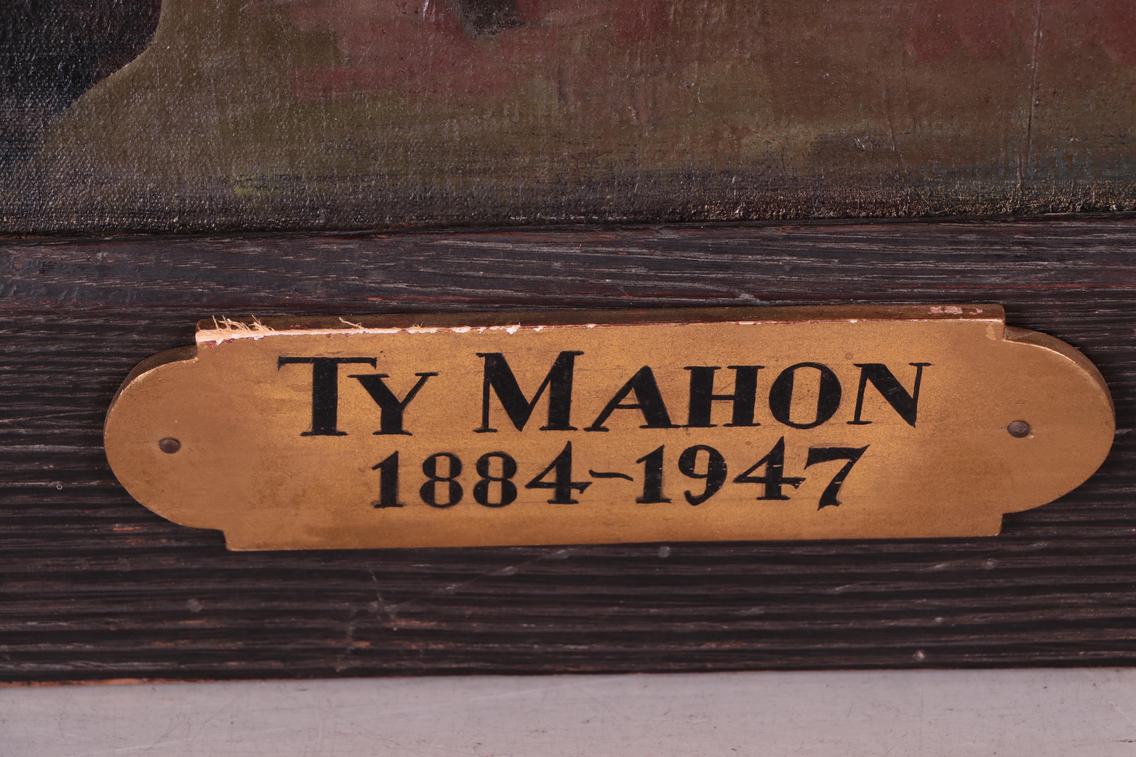 Ty Mahon Oil Painting "Musicians by Campfire," Early 20th Century | EBTH