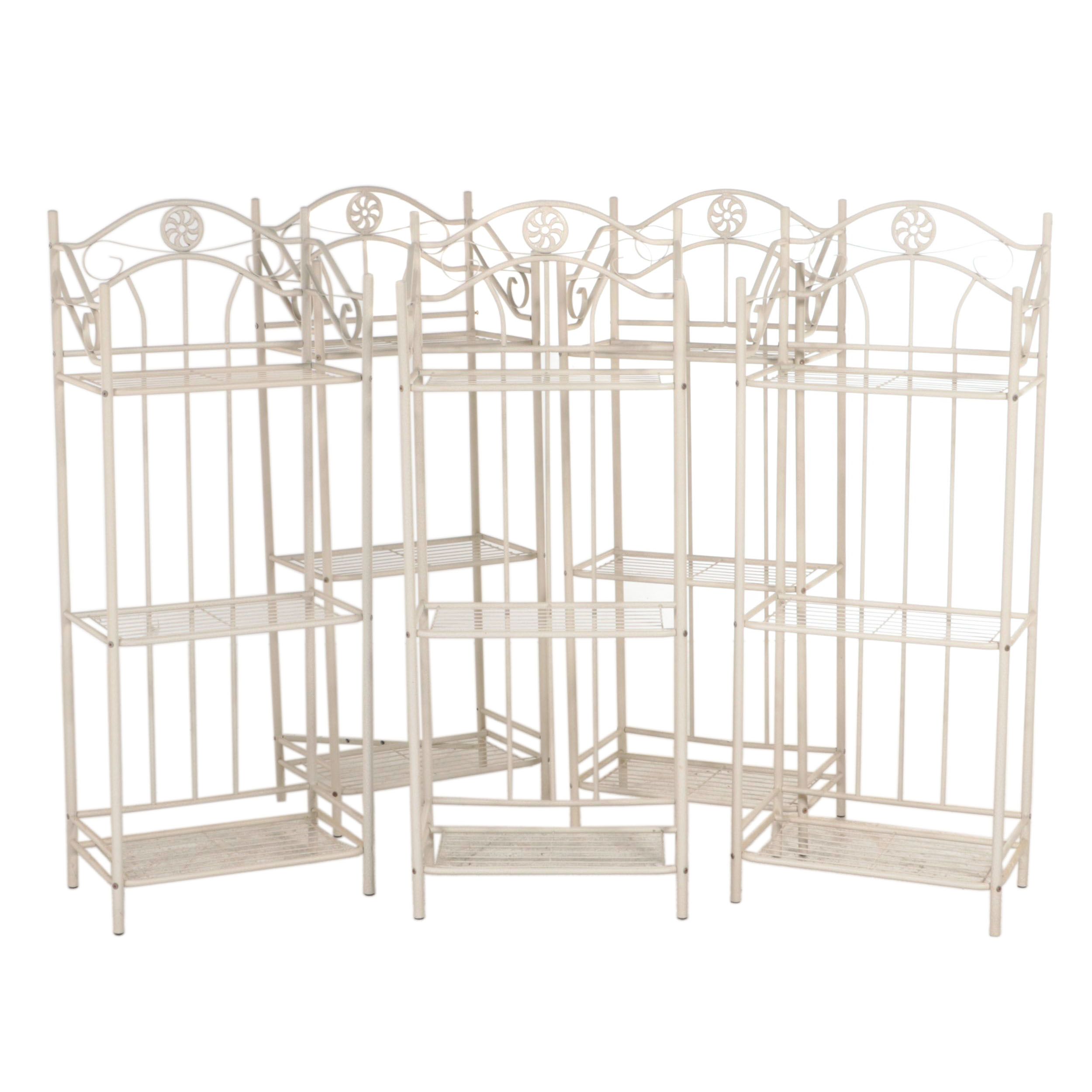 Five Wire and Painted Tubular Metal Étagère Shelving Units | EBTH