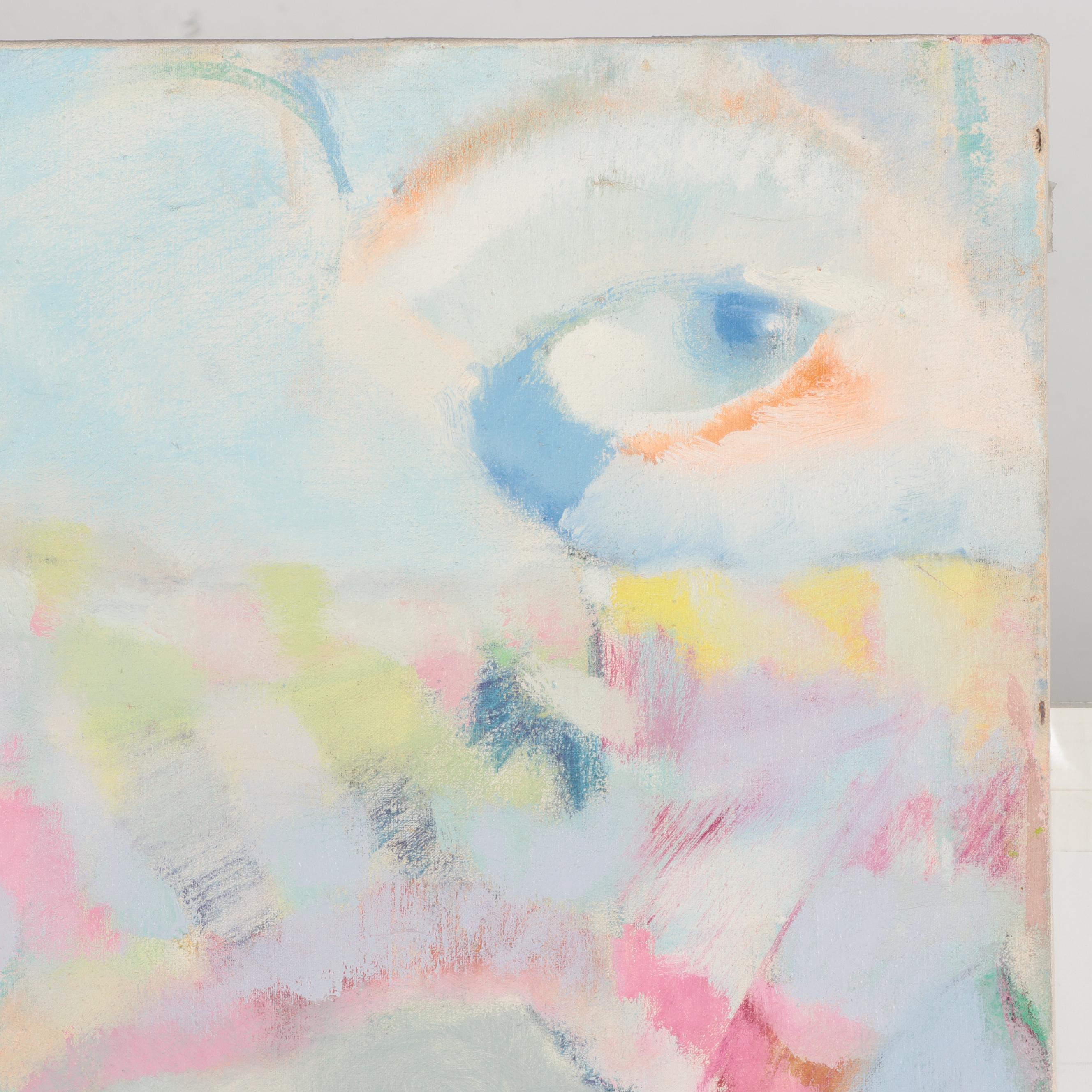 Ronald Newman Large-Scale Oil Painting "Remains To Be Seen," Circa 1980 ...