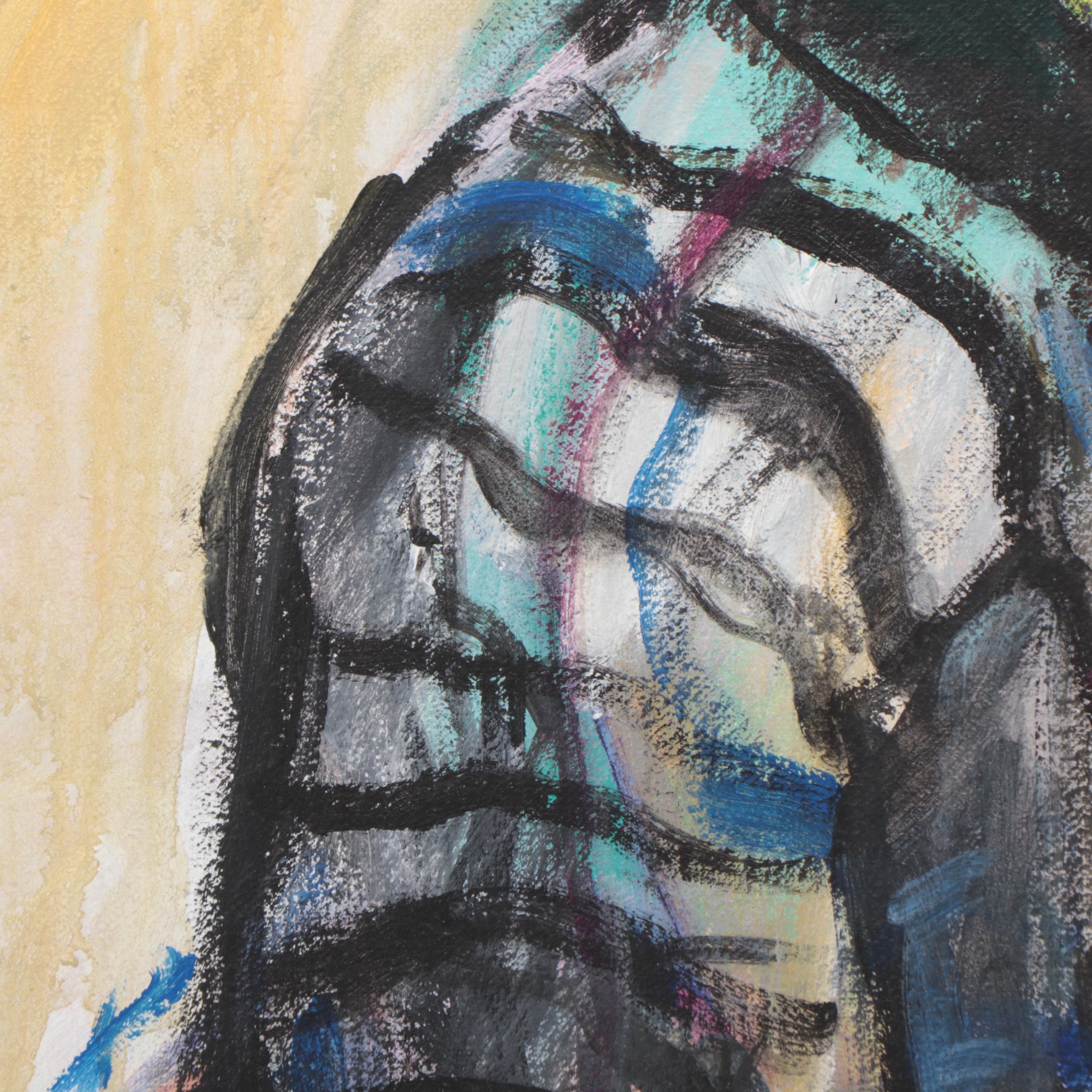 Marion Maas Modernist Portrait of Seated Woman Oil Painting | EBTH