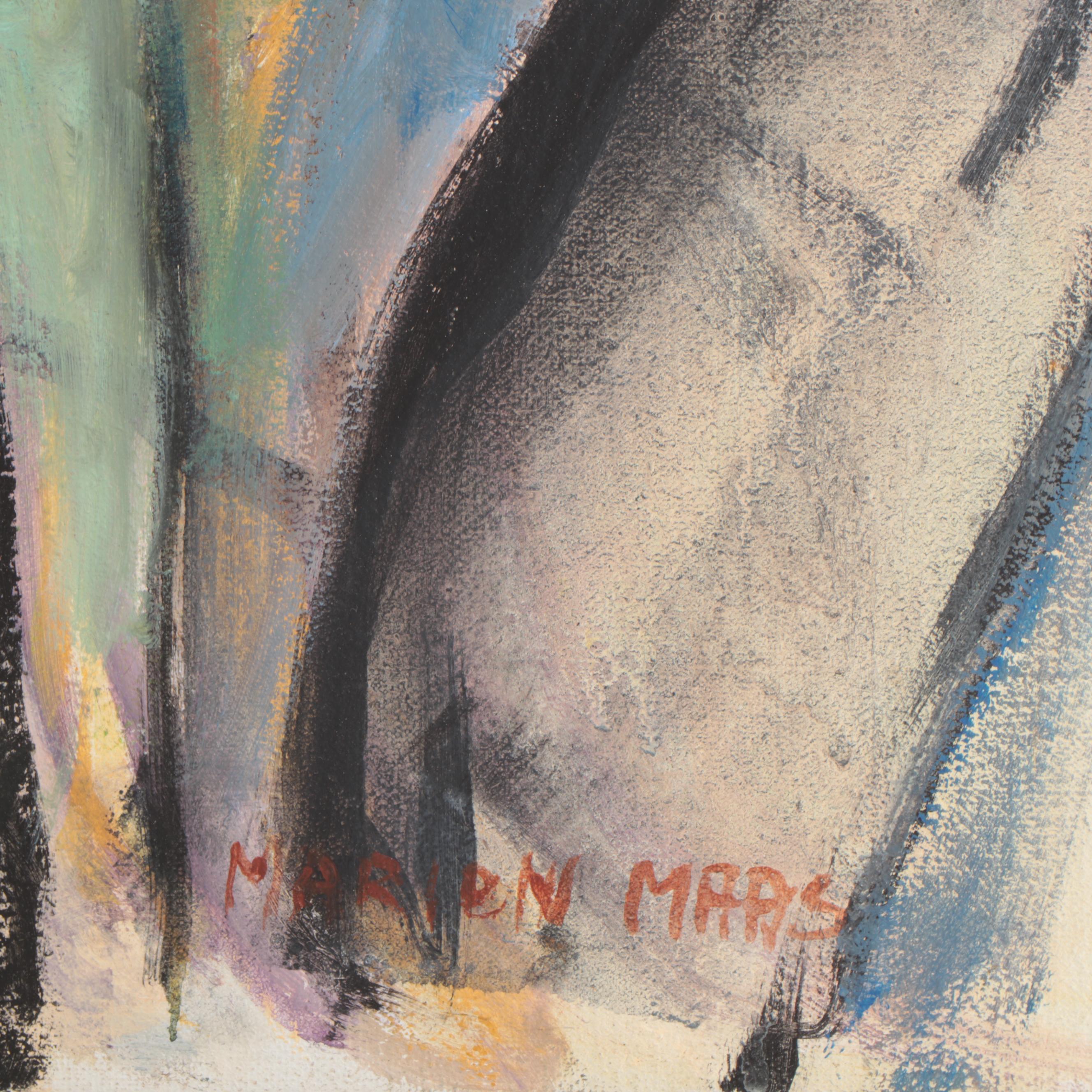 Marion Maas Modernist Portrait of Seated Woman Oil Painting | EBTH