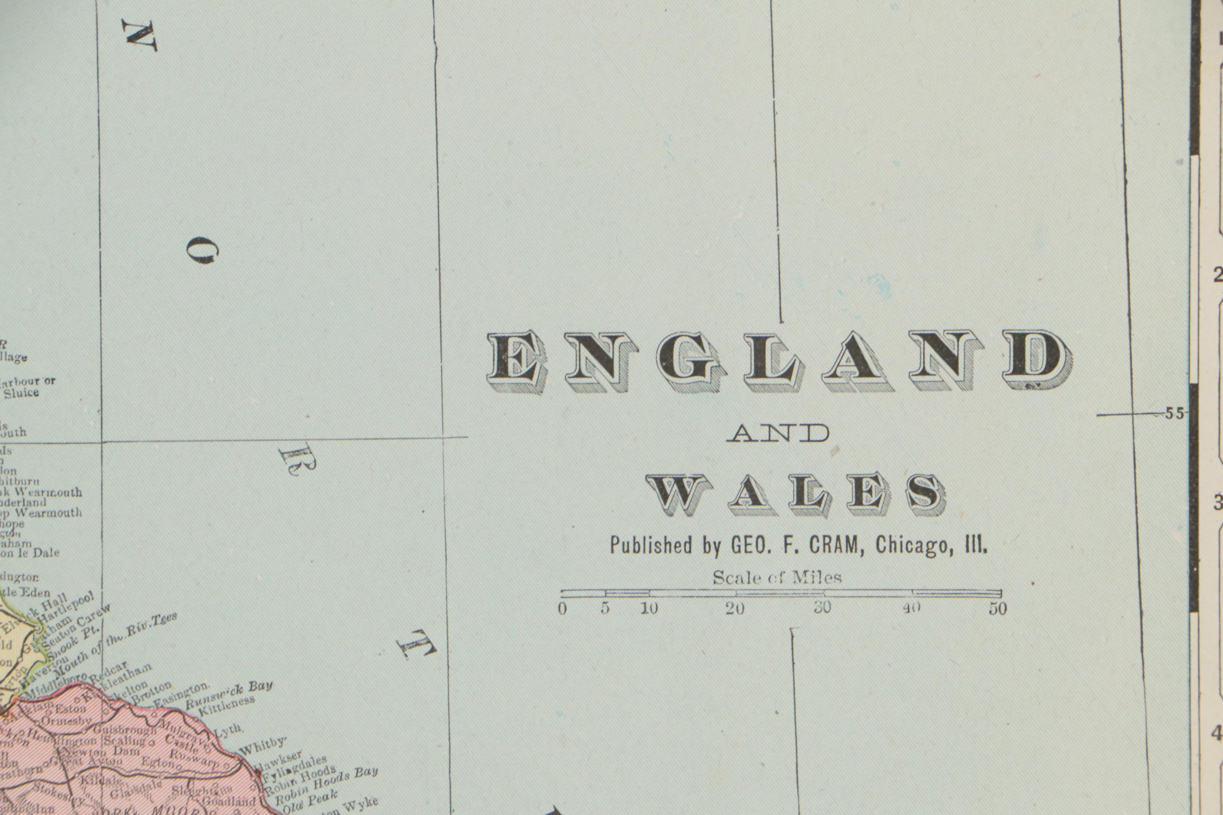 George Cram Map of England and Wales, Early 20th Century | EBTH
