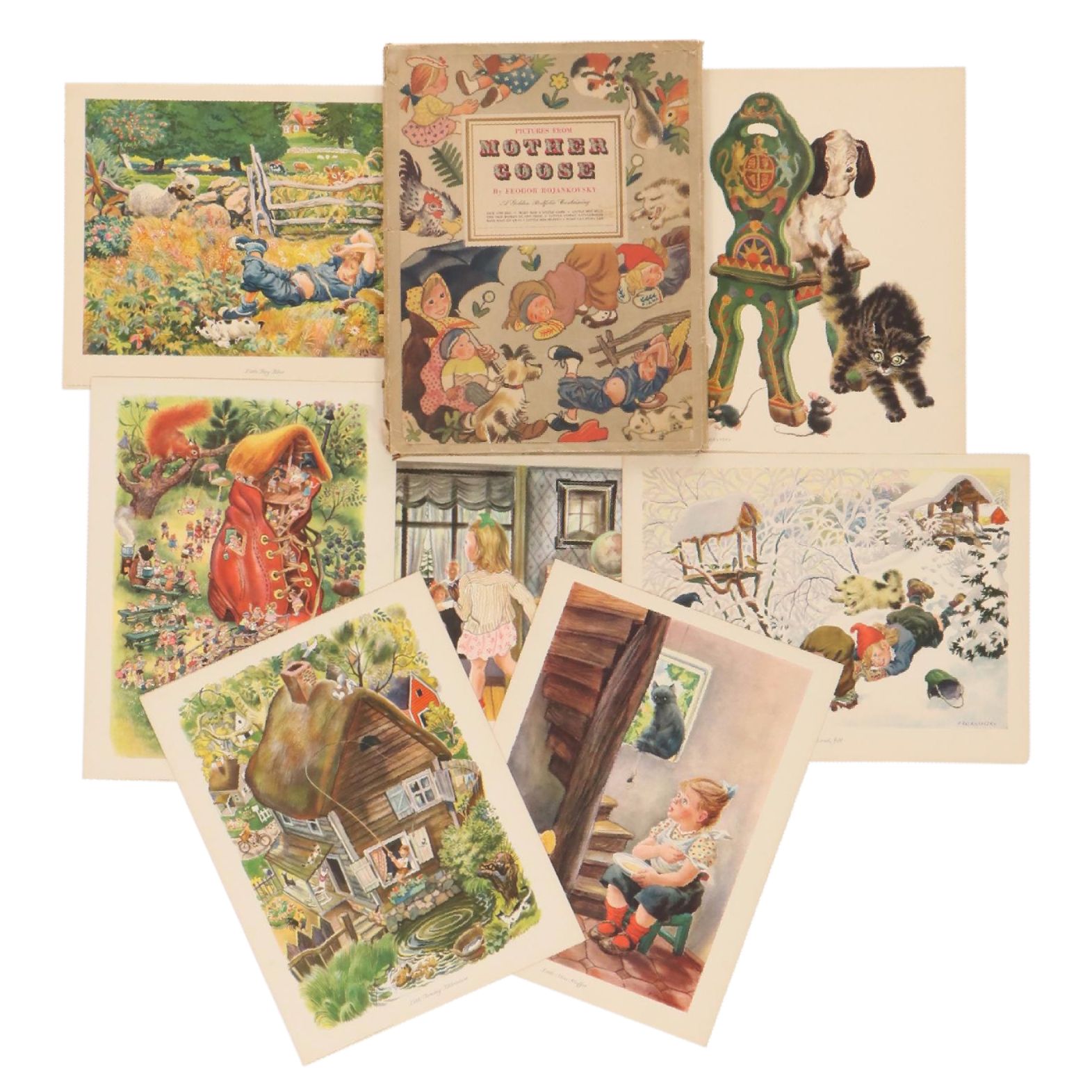 Feodor Rojankovsky Lithographs from "Pictures From Mother Goose," 1945 ...