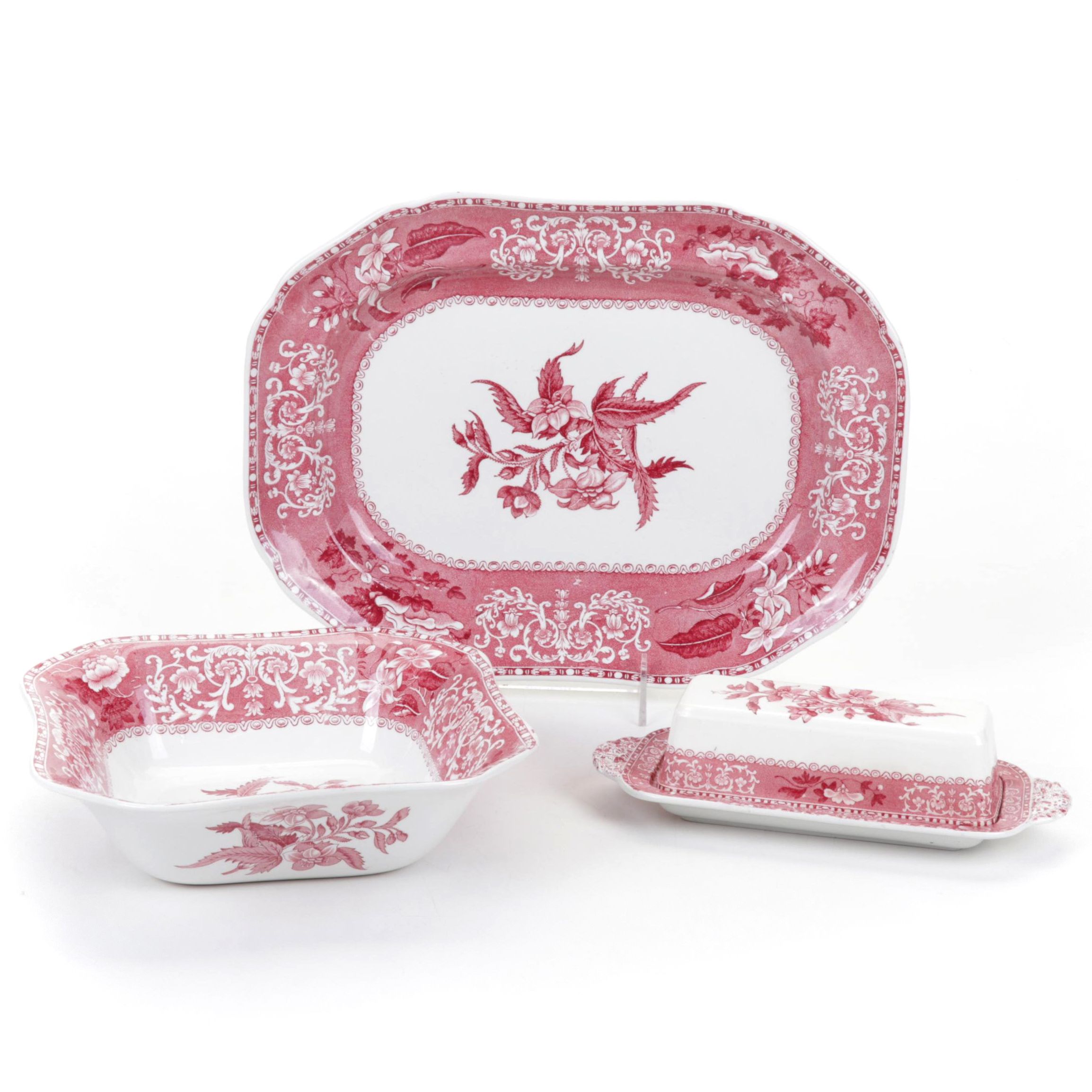 Spode "Pink Camilla" Serverware, 1950s | Everything But The House