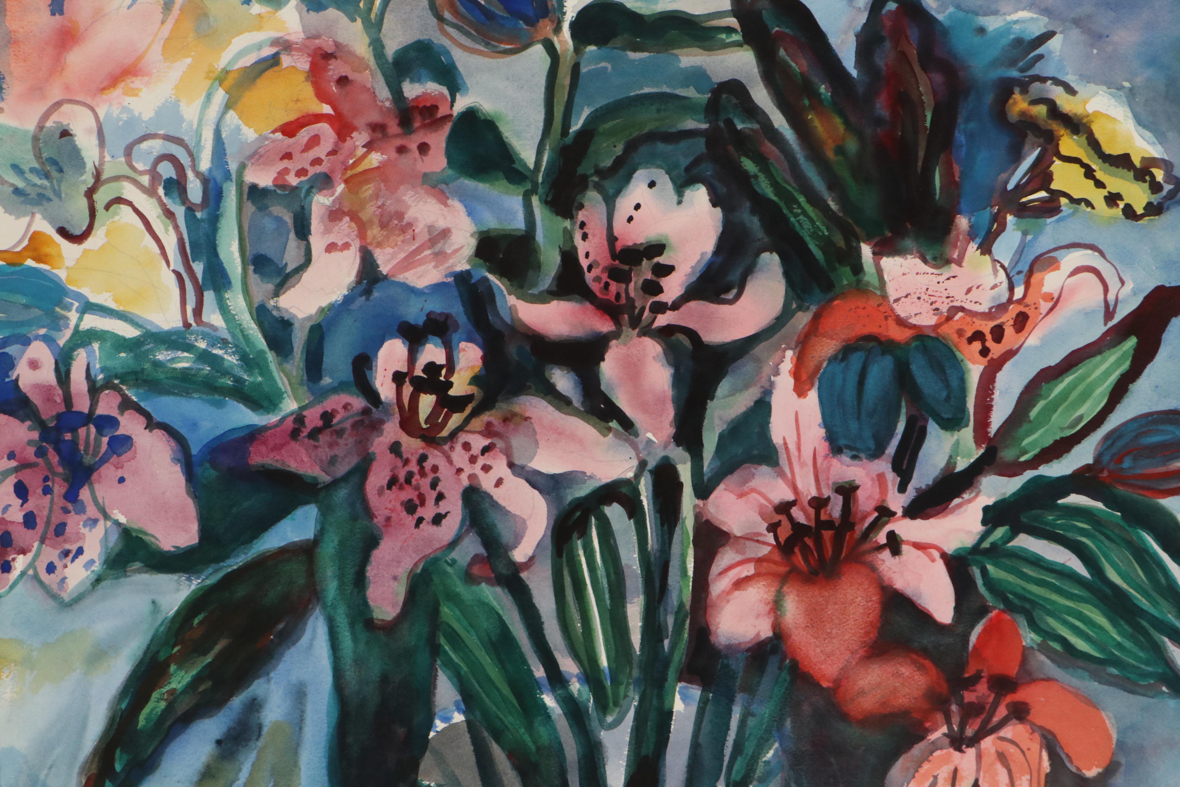 Marion Maas Floral Watercolor Paintings | EBTH