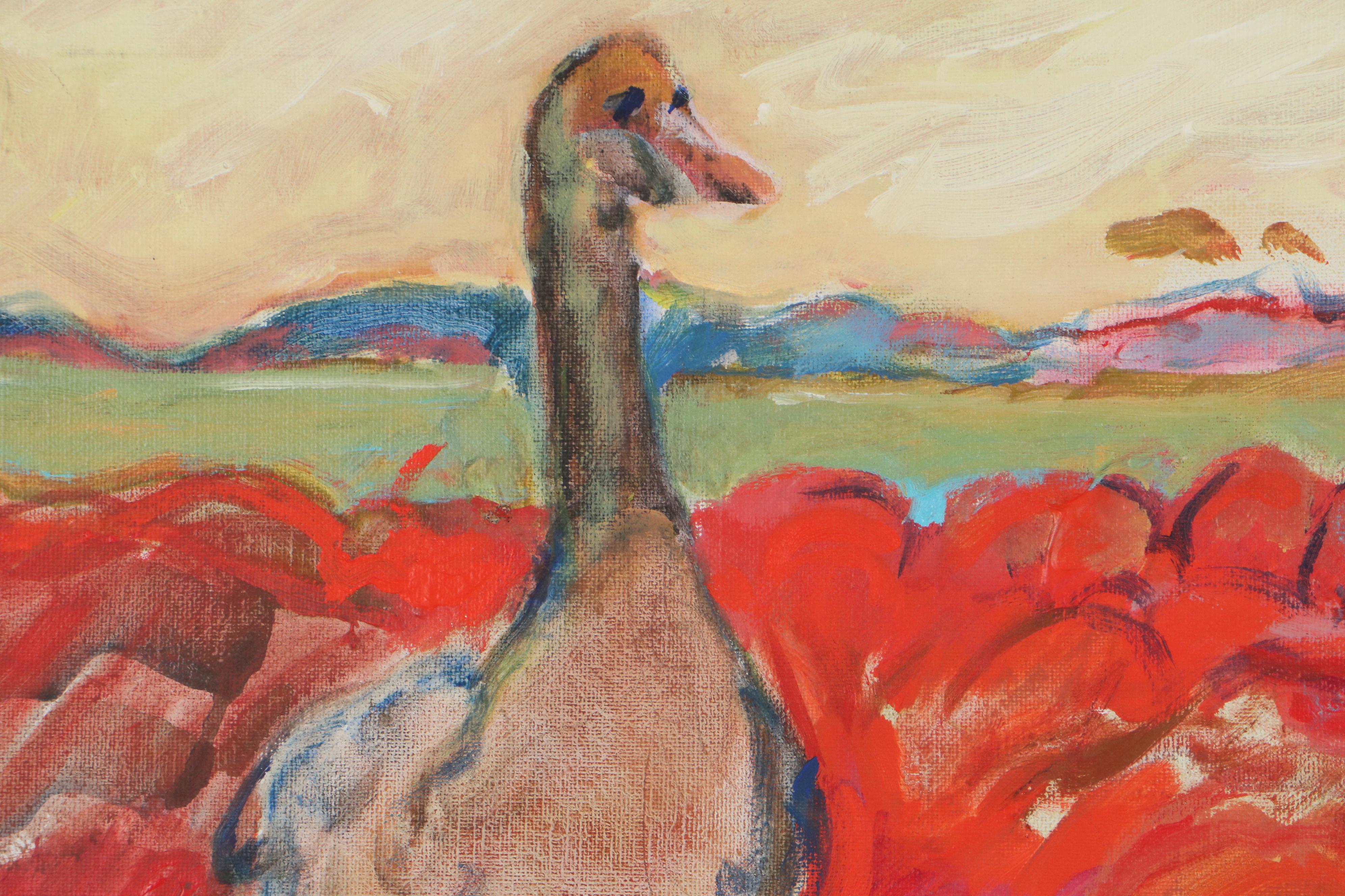 Marion Maas Oil Painting of Geese | EBTH