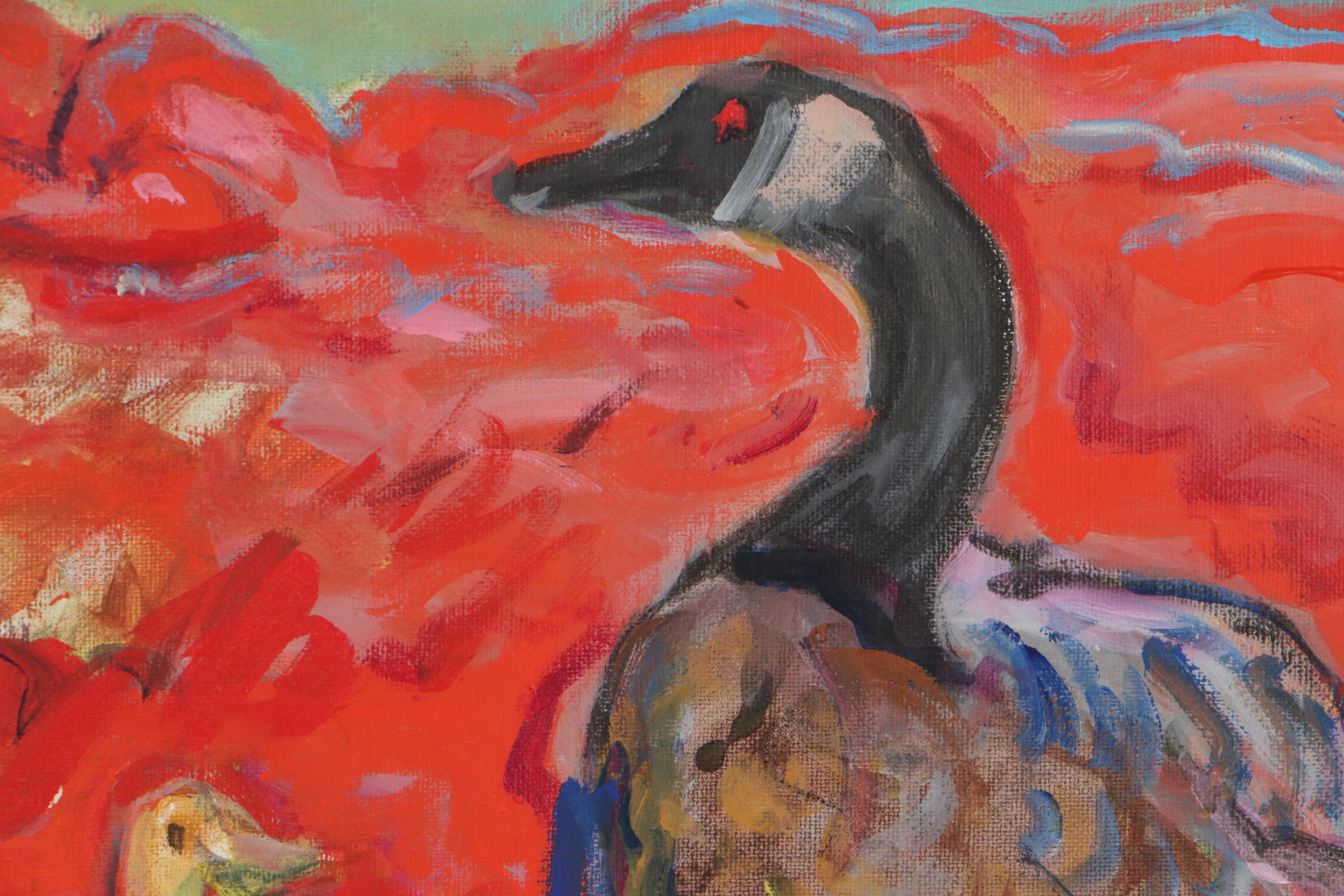 Marion Maas Oil Painting of Geese | EBTH