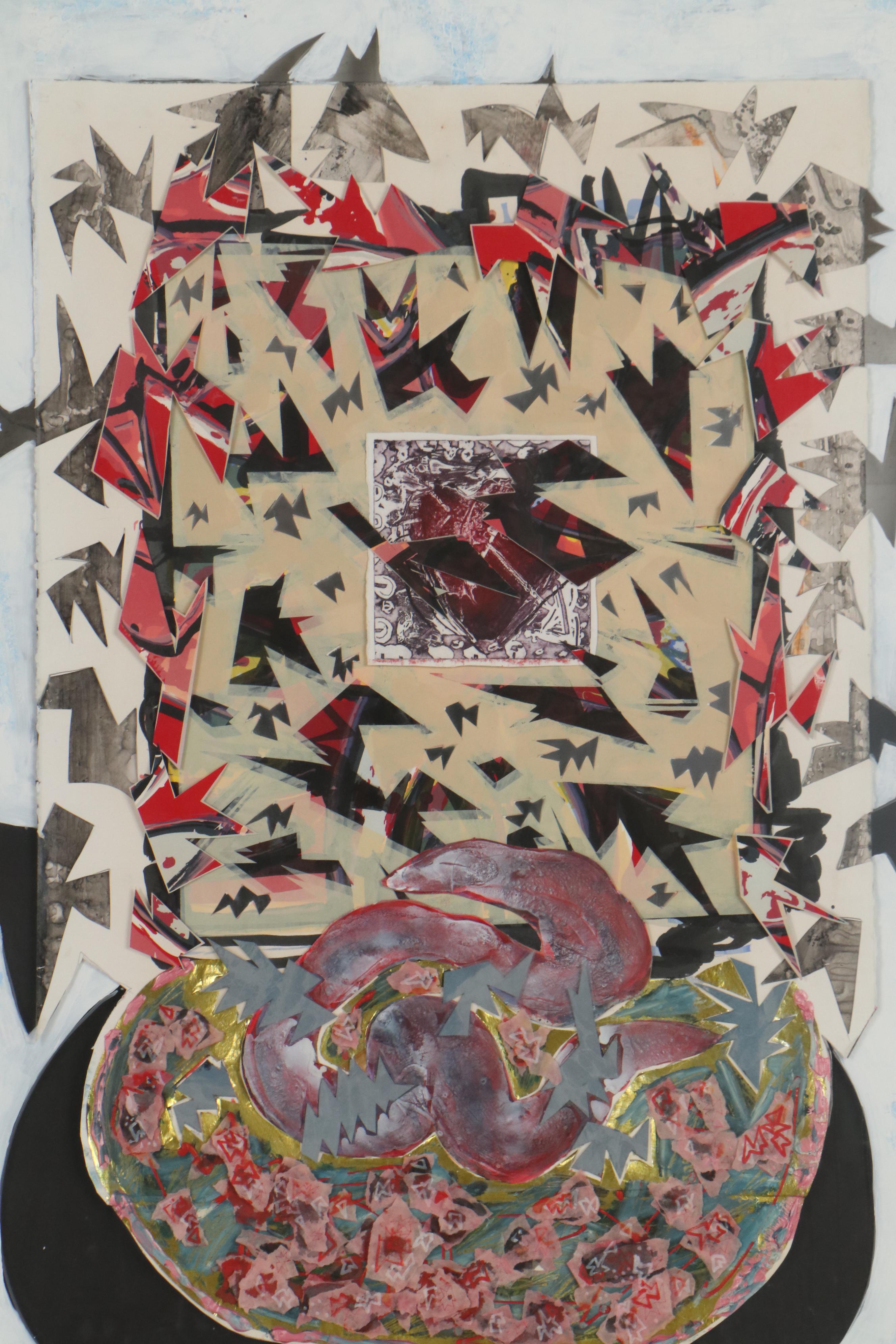 Sarah Roush Dimentional Mixed Media Composition, Circa 1980 | EBTH
