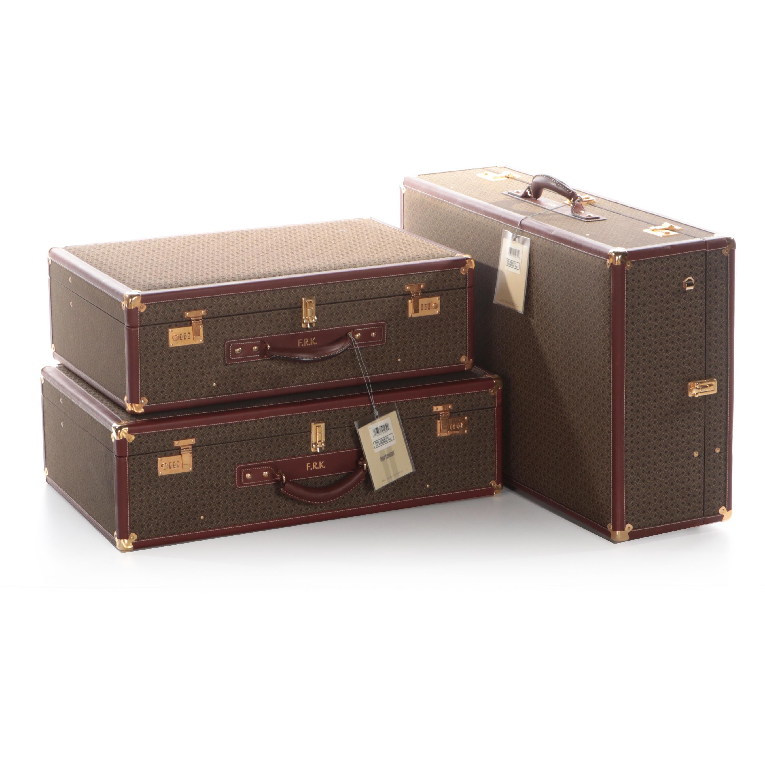 Hartmann Wings Collection Luggage Set in Diamond Monogram Jacquard and ...