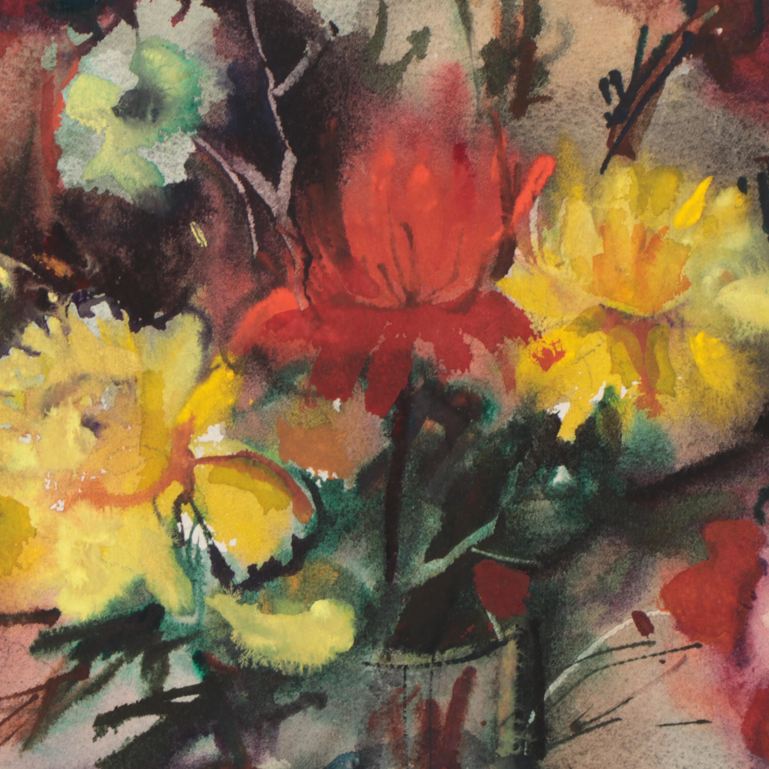 Marion Maas Watercolor Paintings of Floral Bouquets | EBTH