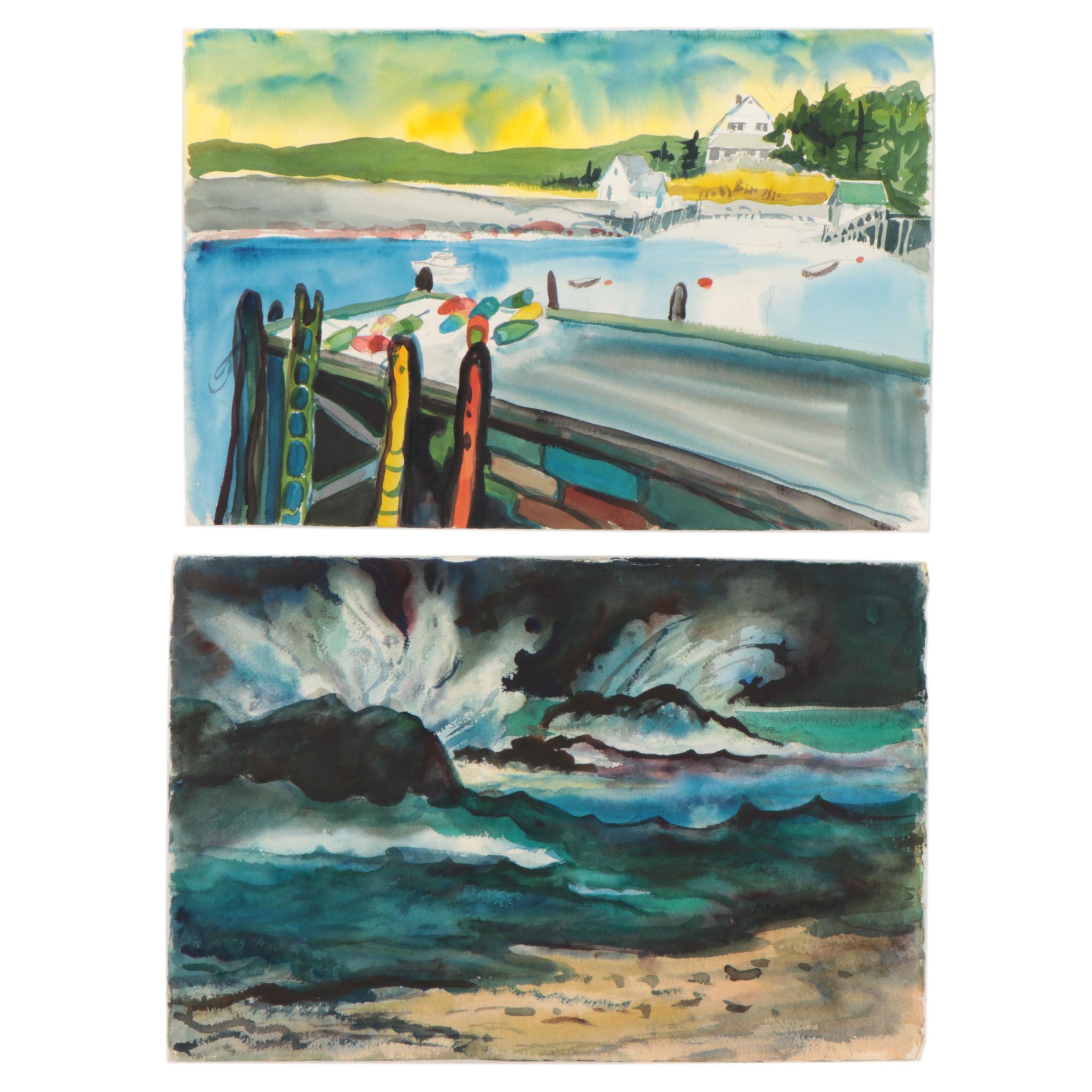 Marion Maas Watercolor Paintings of Nautical Scenes | EBTH