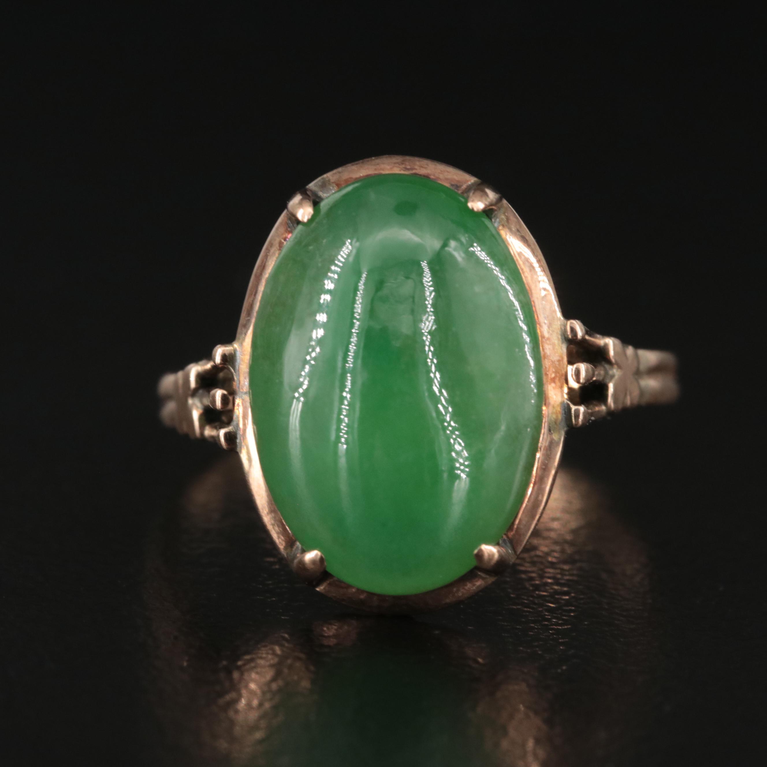 Vintage 14K Jadeite Ring | EBTH
