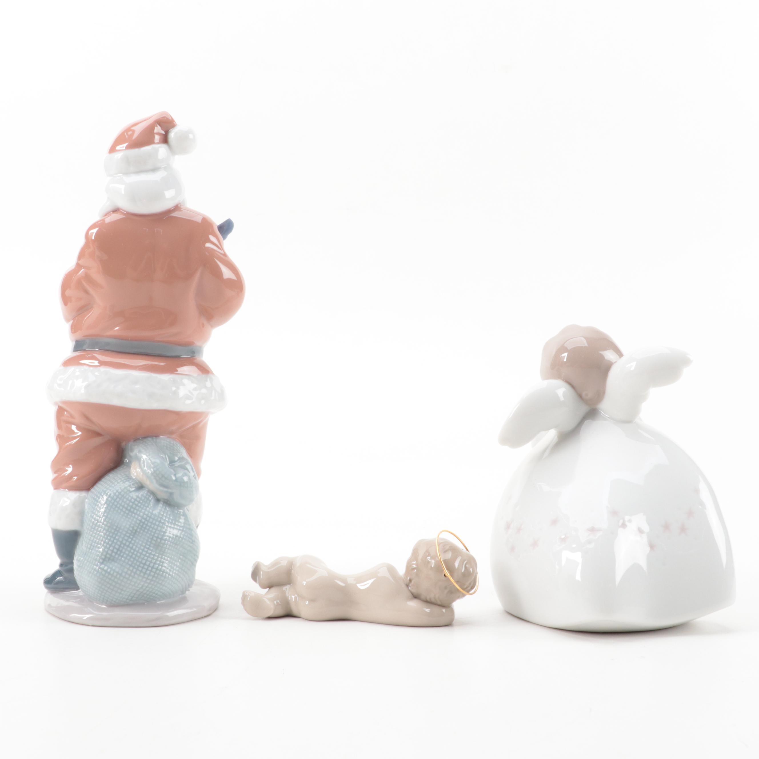 Lladró Porcelain Figurines Including "Santa's List" and "Little Jesus ...