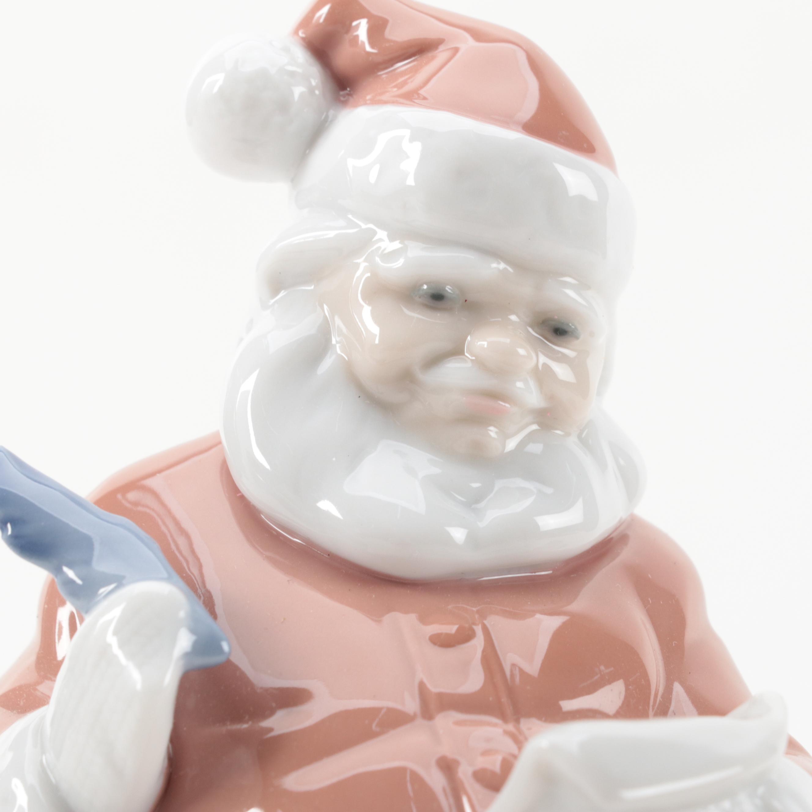 Lladró Porcelain Figurines Including "Santa's List" and "Little Jesus ...