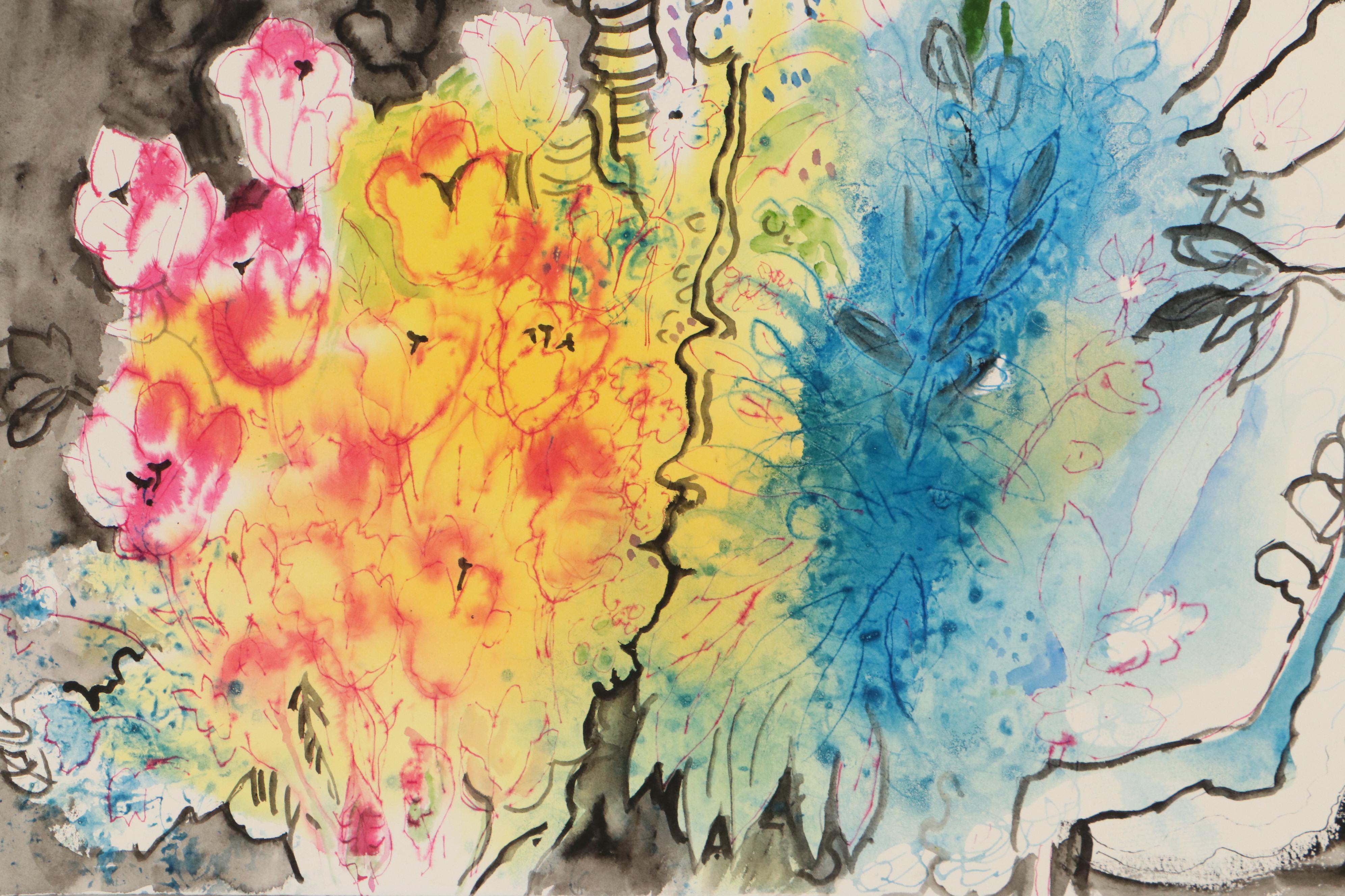 Marion Maas Floral Watercolor Paintings | EBTH