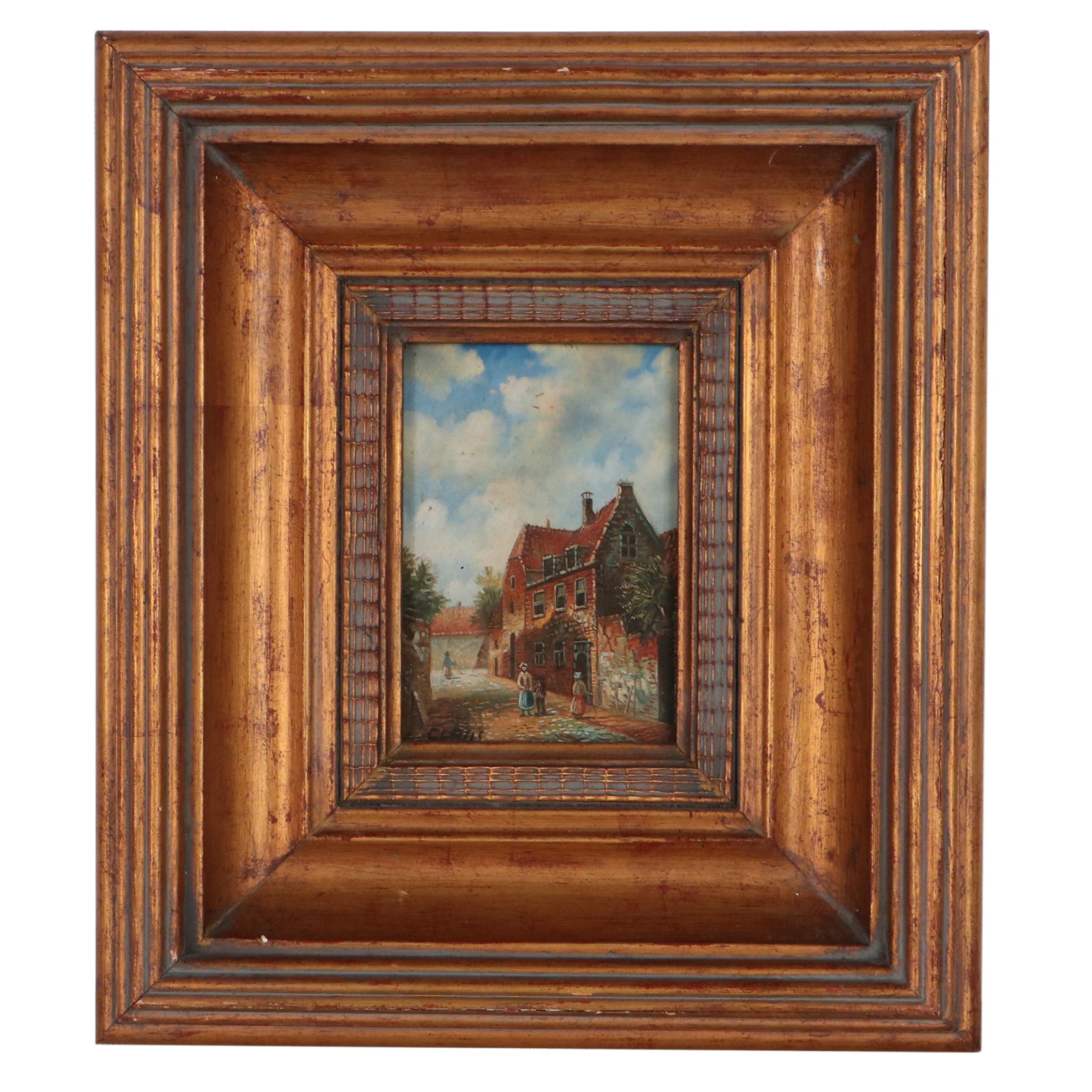 Street Scene Oil Painting | EBTH