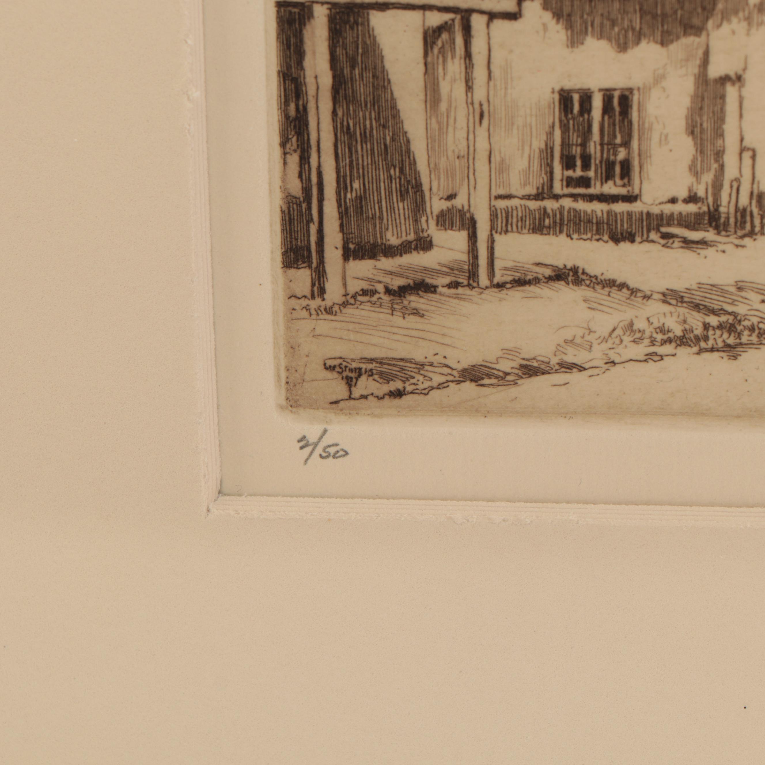 Lee Sturges Etching "A Taos Adobe," 1927 | EBTH