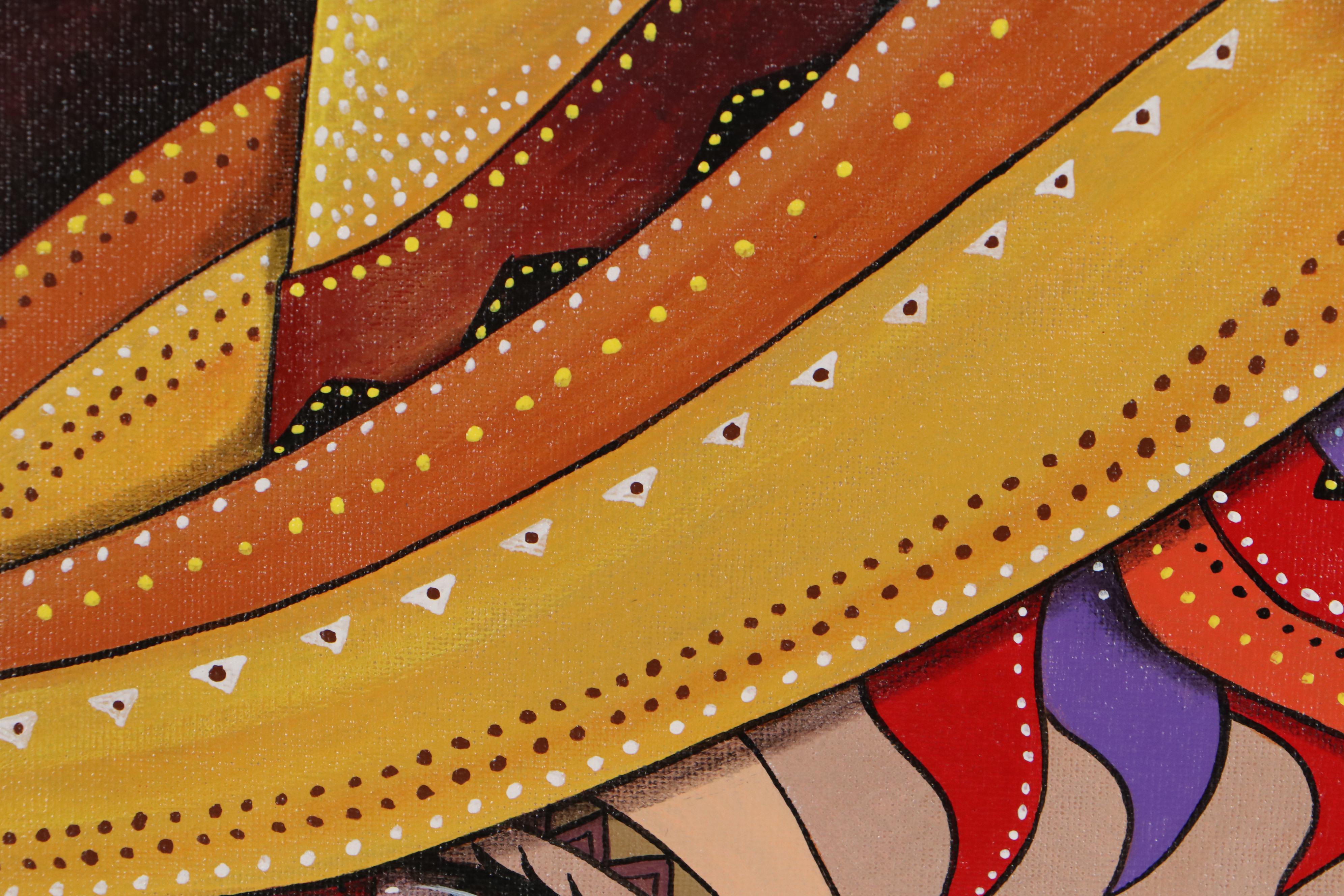 Ricardo Maya Portrait Acrylic Painting of Abstract Woman | Everything ...