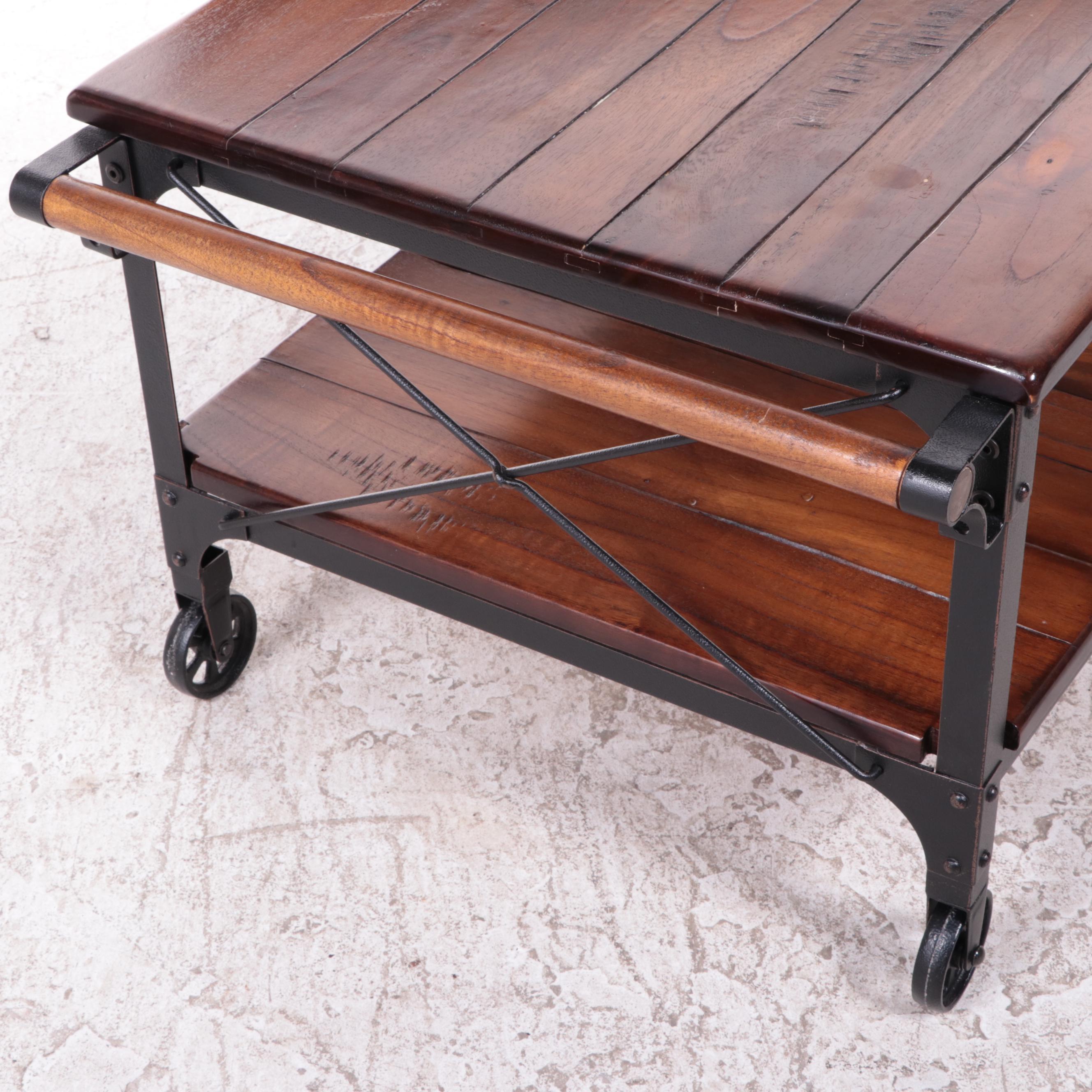 Industrial Style Two-Tier "Factory Cart" Coffee Table | EBTH