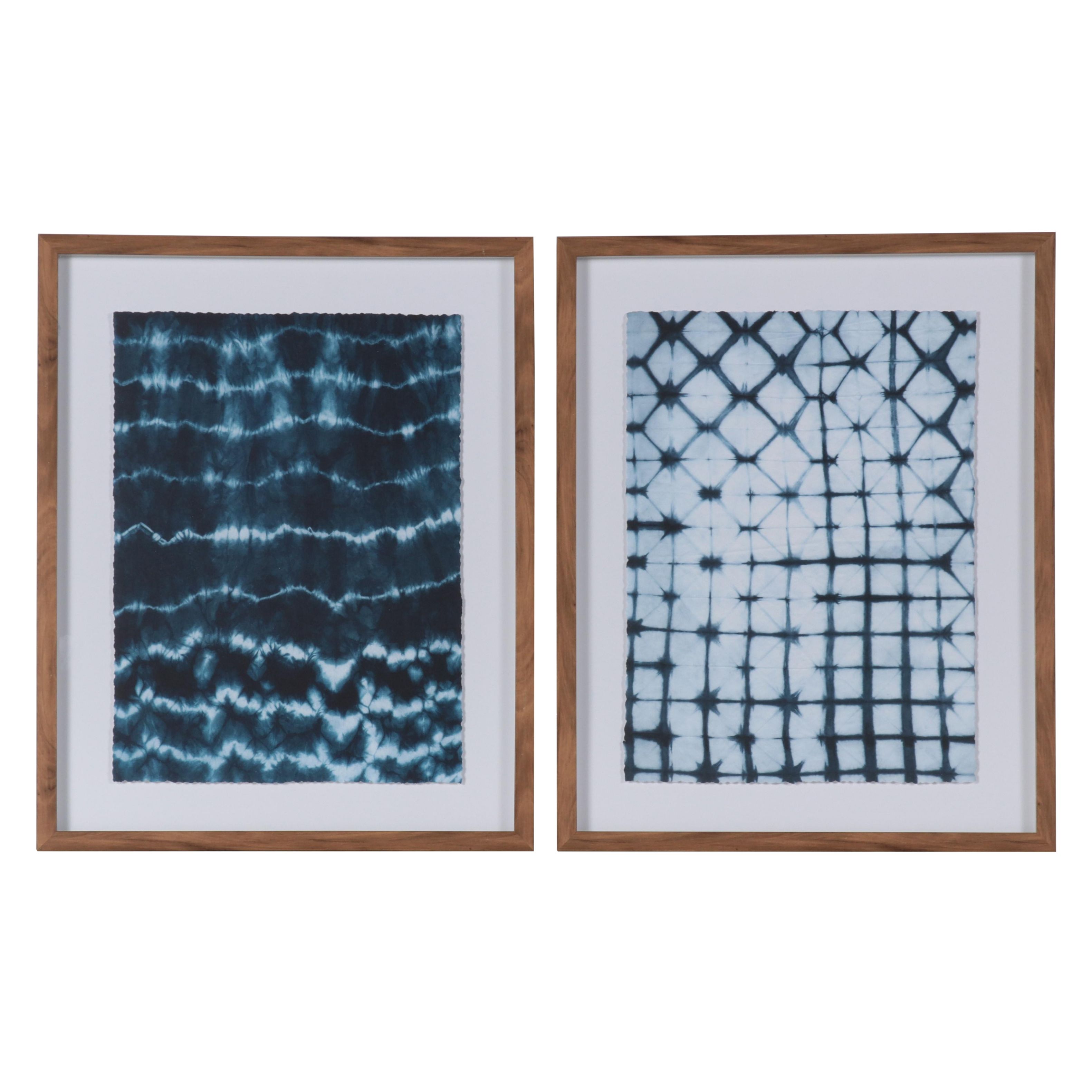 Threshold Giclées of Indigo Dye Patterns, 21st Century | Everything But ...