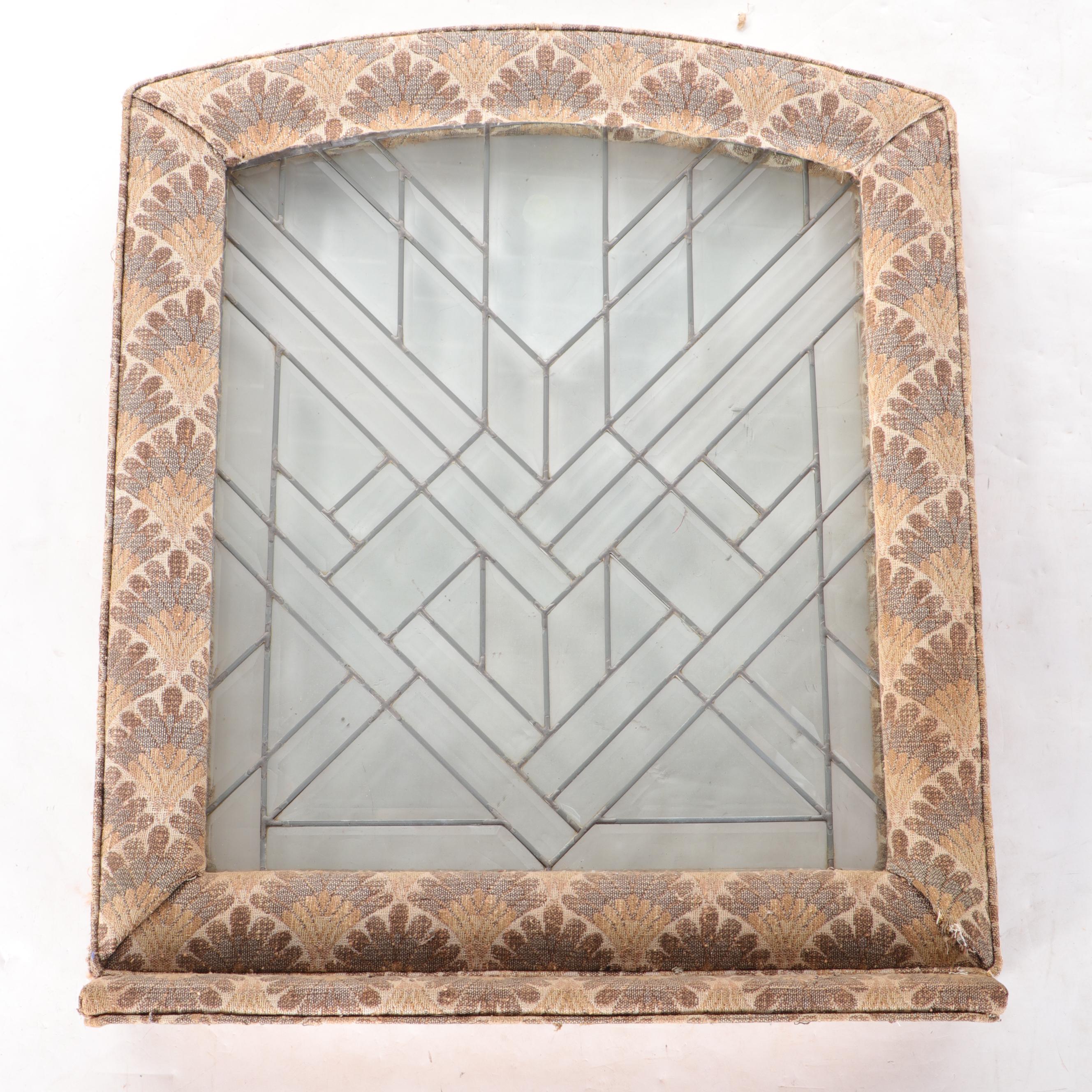 Prairie Style Leaded Glass Window Panes with Upholstered Frames | EBTH