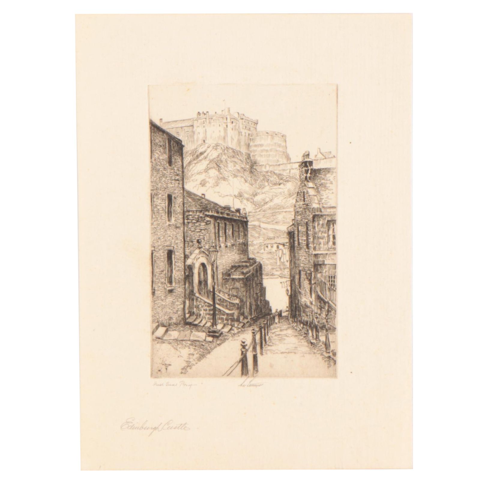 Lee Sturges Etching "Edinburgh Castle," 1937 | EBTH