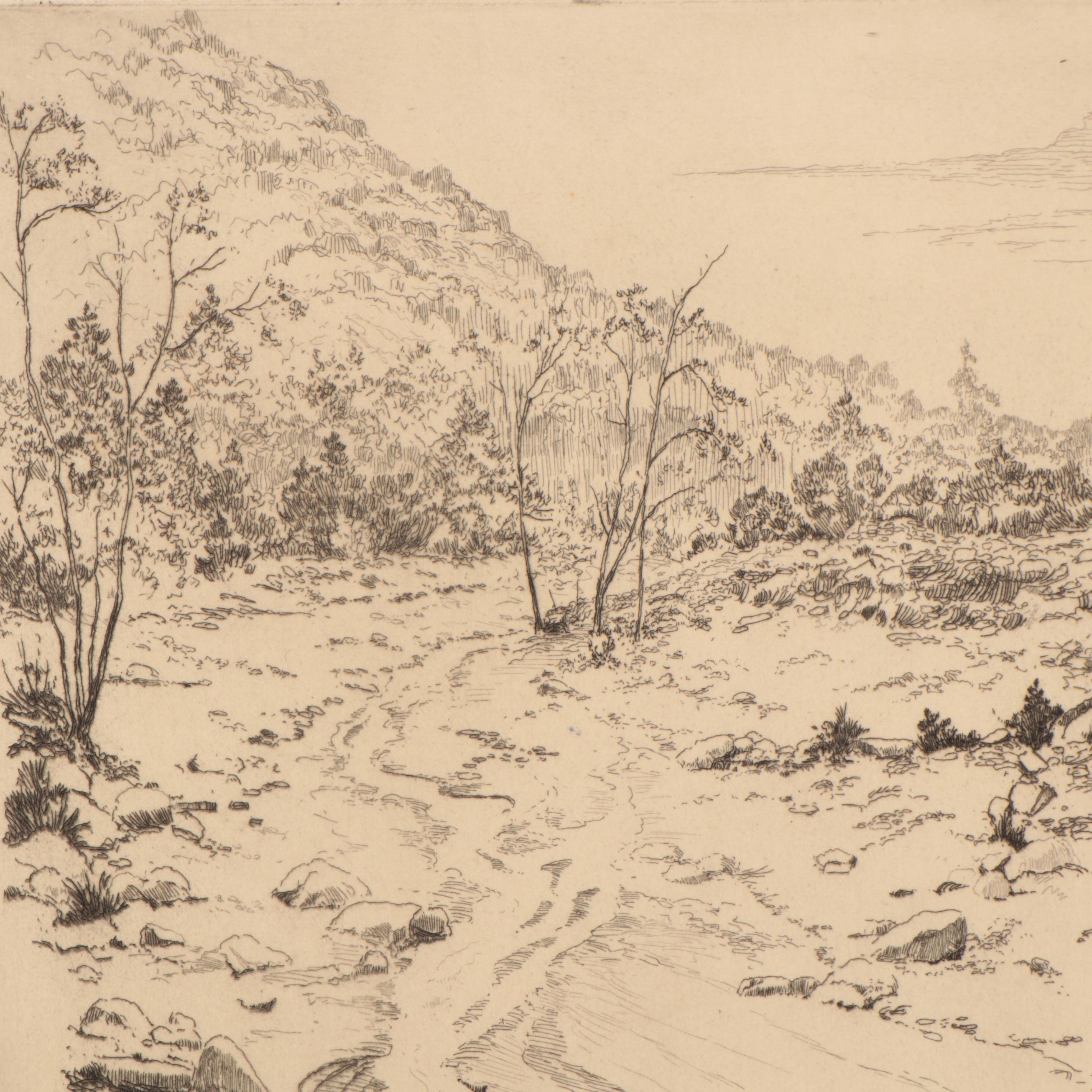 Lee Sturges Landscape Etchings, Early 20th Century | Everything But The ...