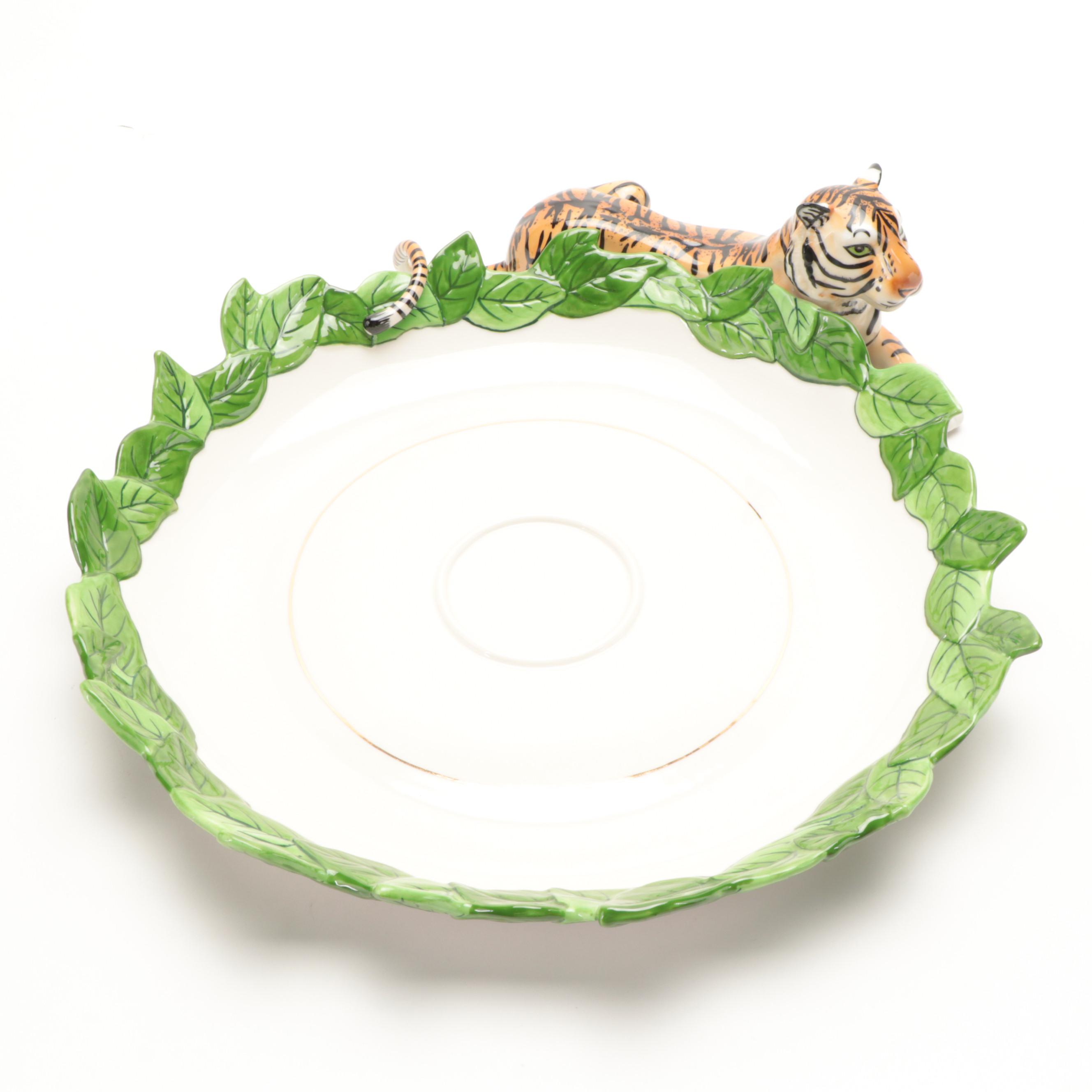 Lynn Chase Designs "Cats" Porcelain Chips & Dip Set | EBTH