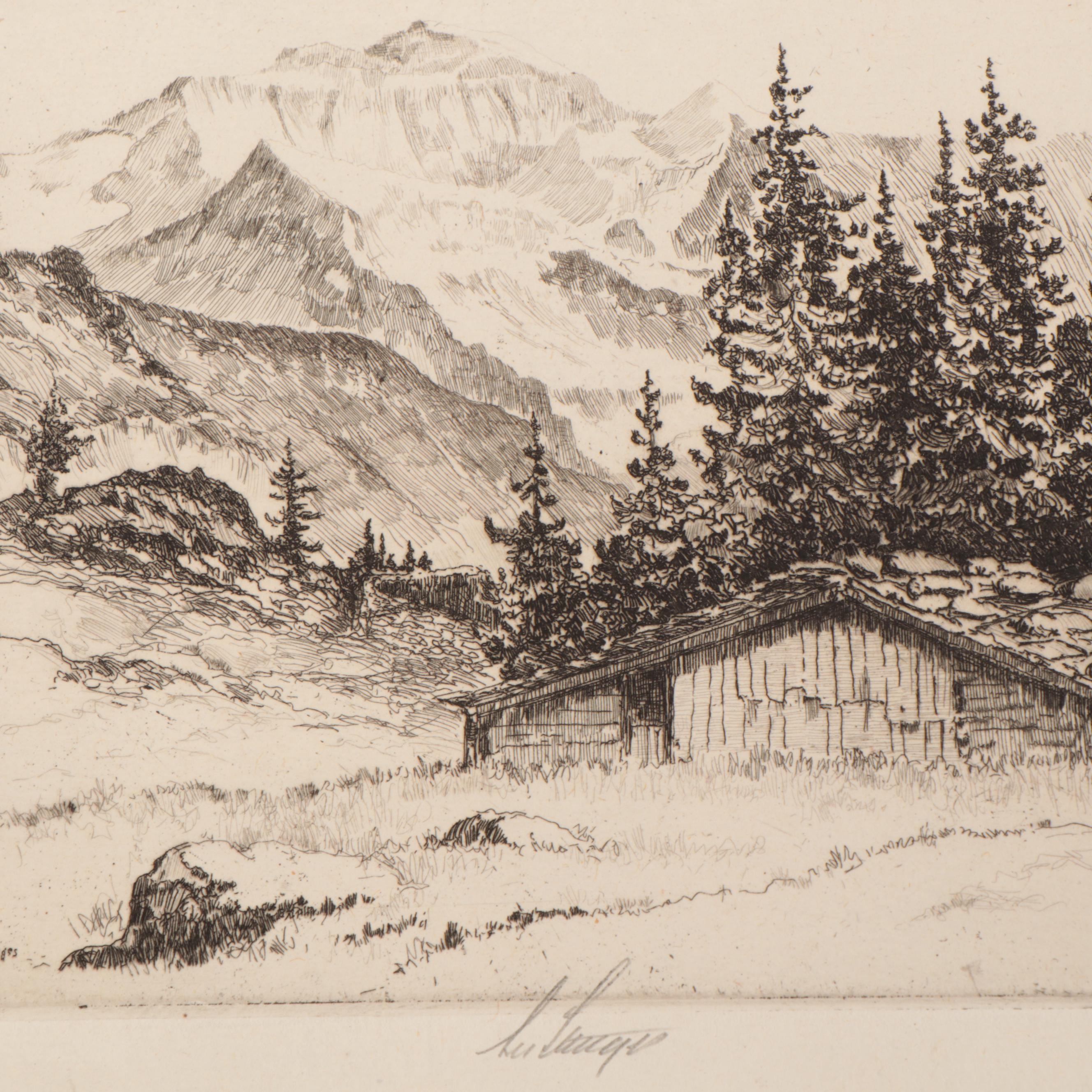 Lee Sturges Alpine Landscape and Animal Etchings | EBTH