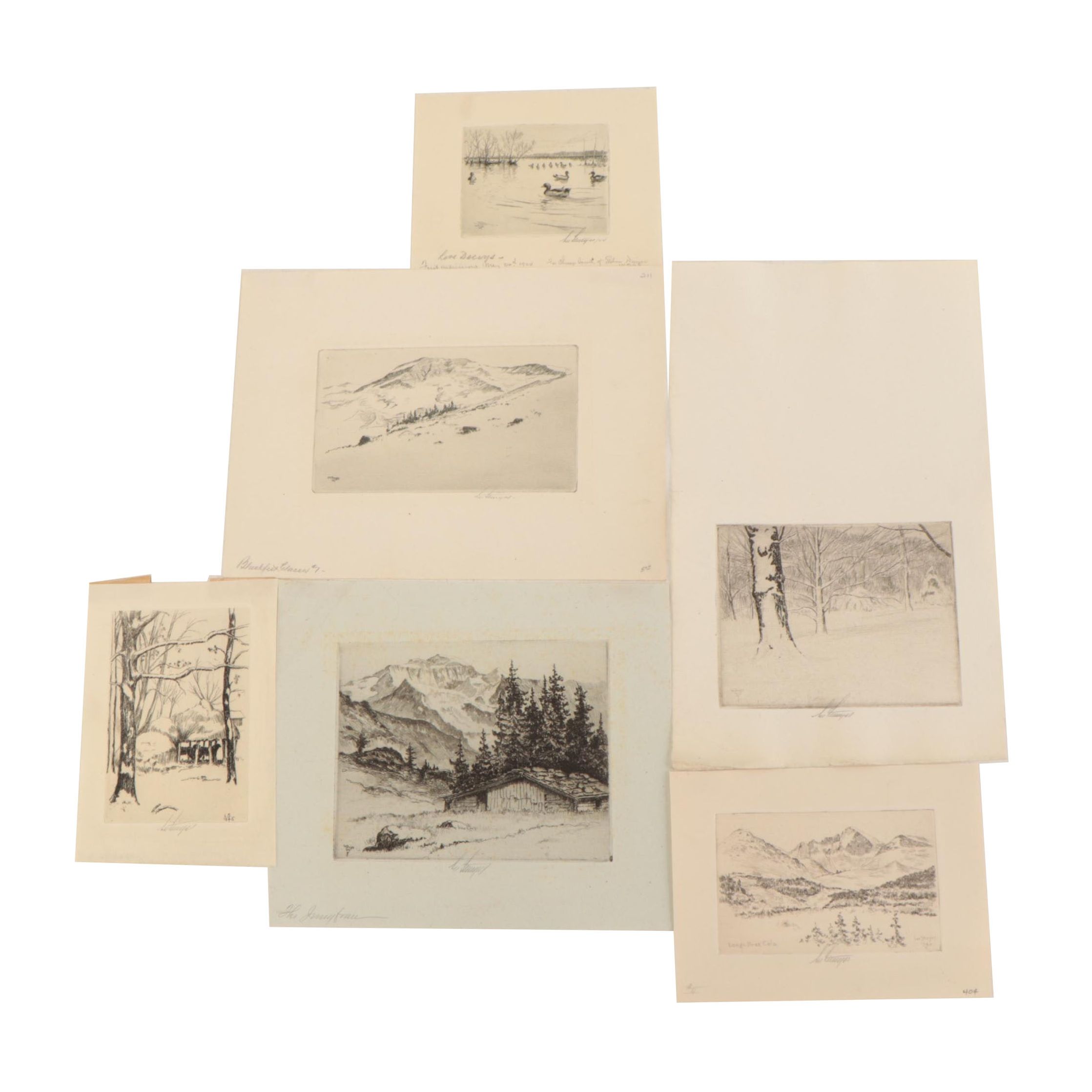 Lee Sturges Landscape and Animal Etchings, Circa 1930 | EBTH