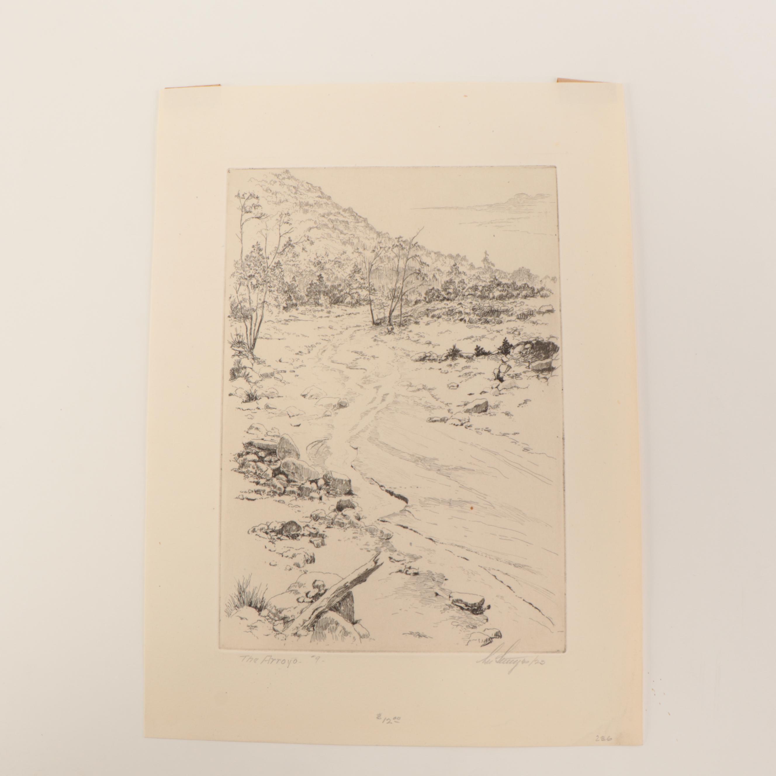Lee Sturges Landscape Etchings, Early 20th Century | EBTH