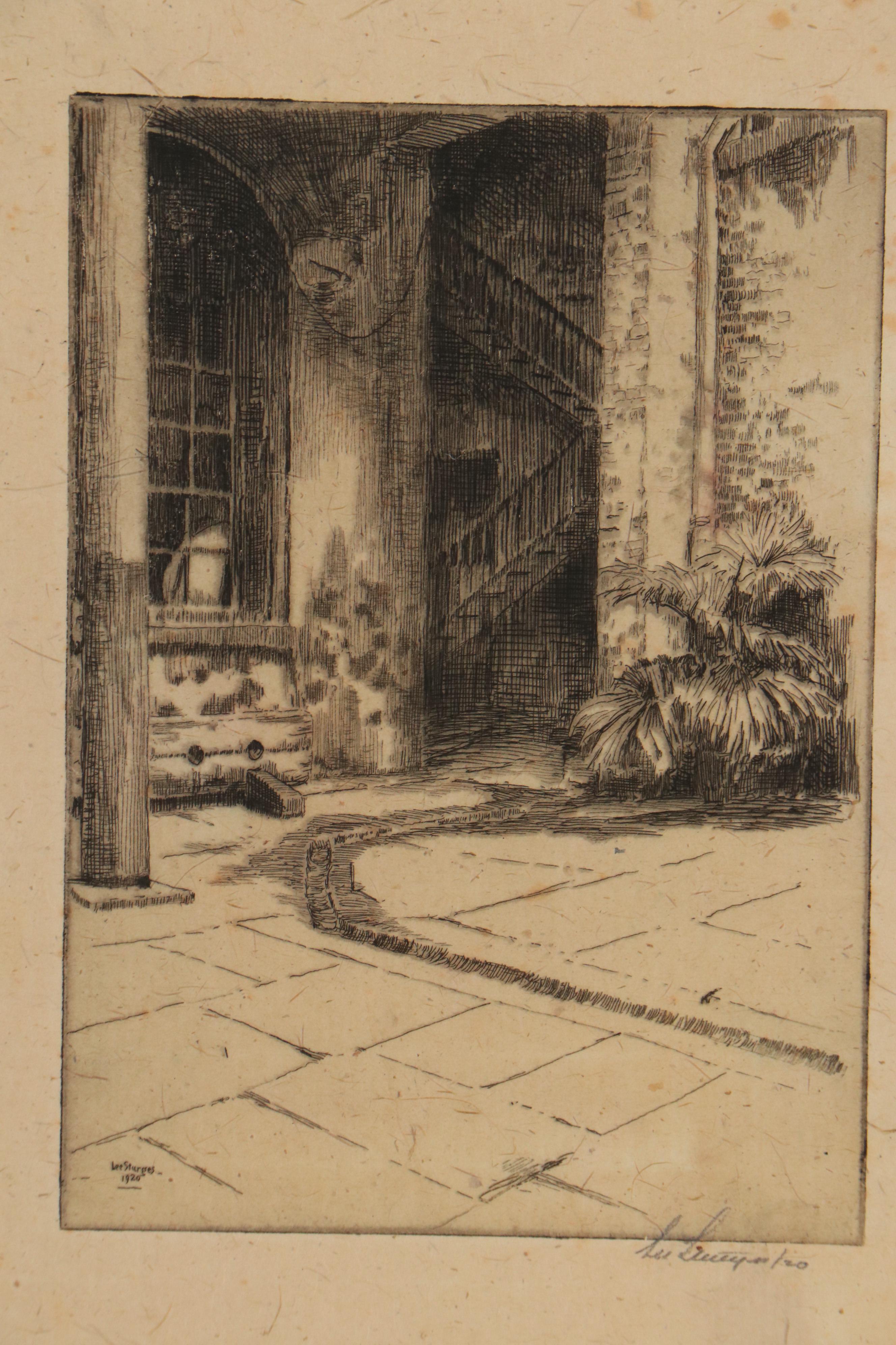 Lee Sturges Architectural and Landscape Etchings, Circa 1925 ...