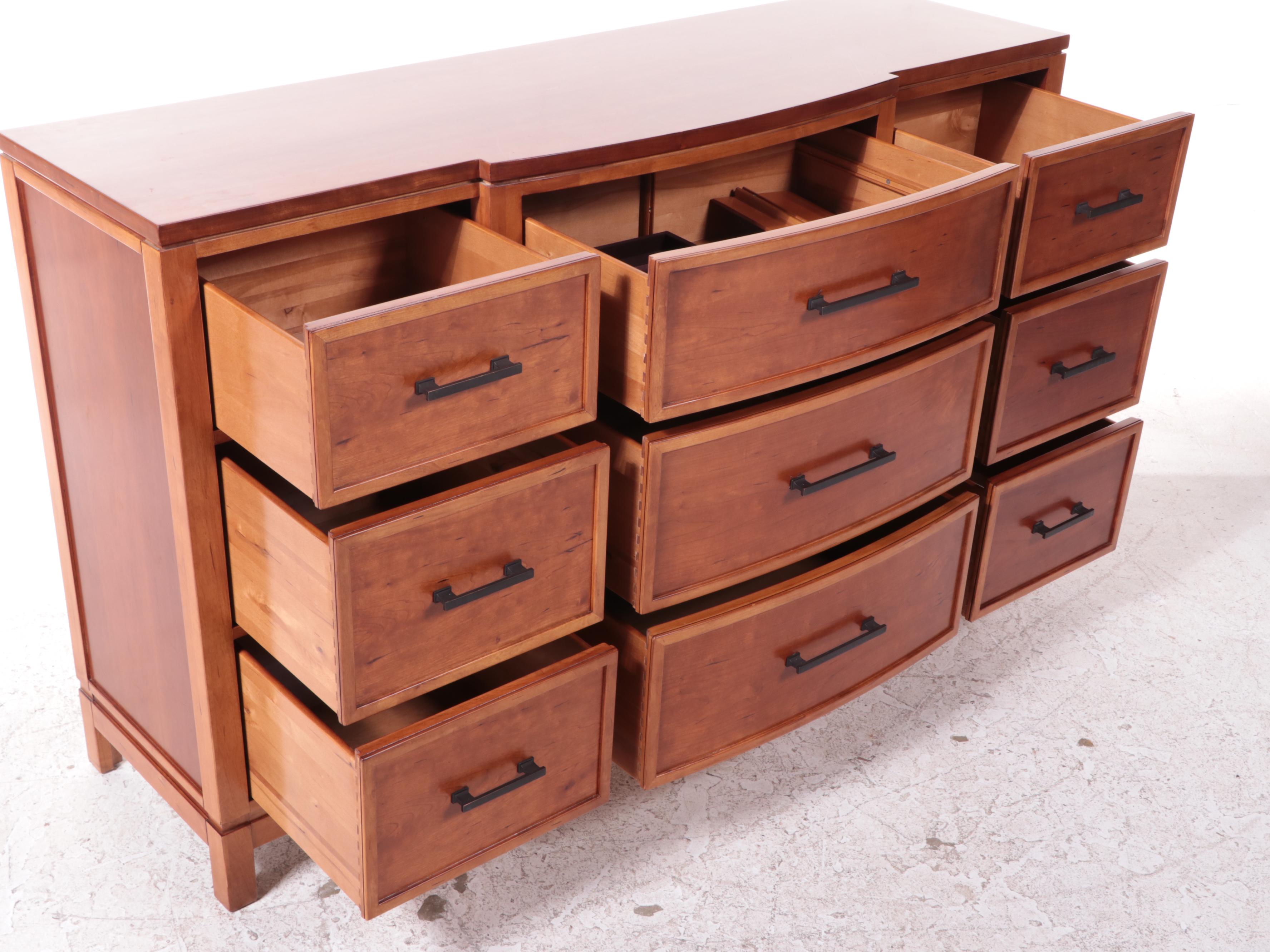 OKI Furniture Fair Cherry Chest of Drawers with Mirror | EBTH