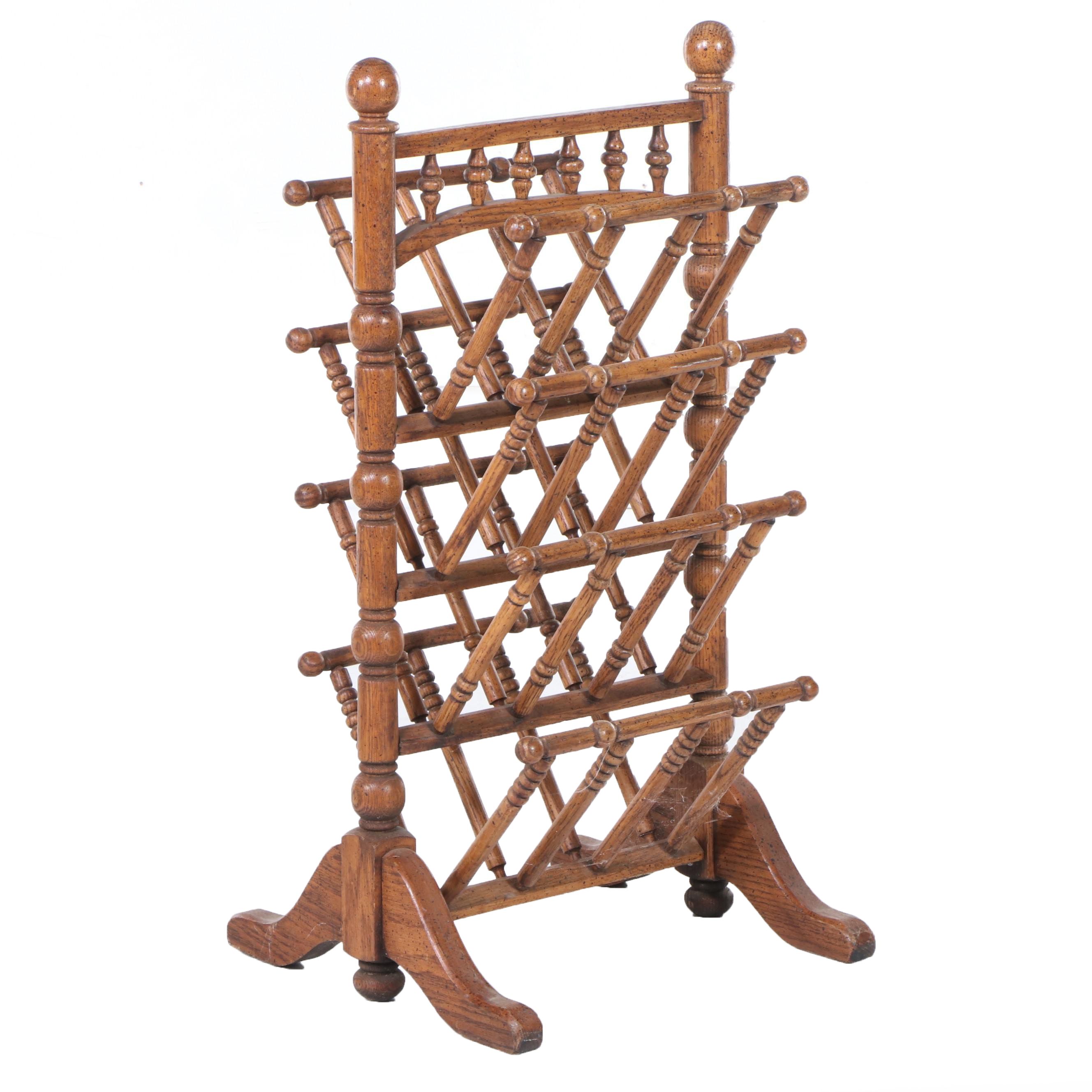 Victorian Oak Four-Tier Magazine Rack, Late 19th Century | EBTH