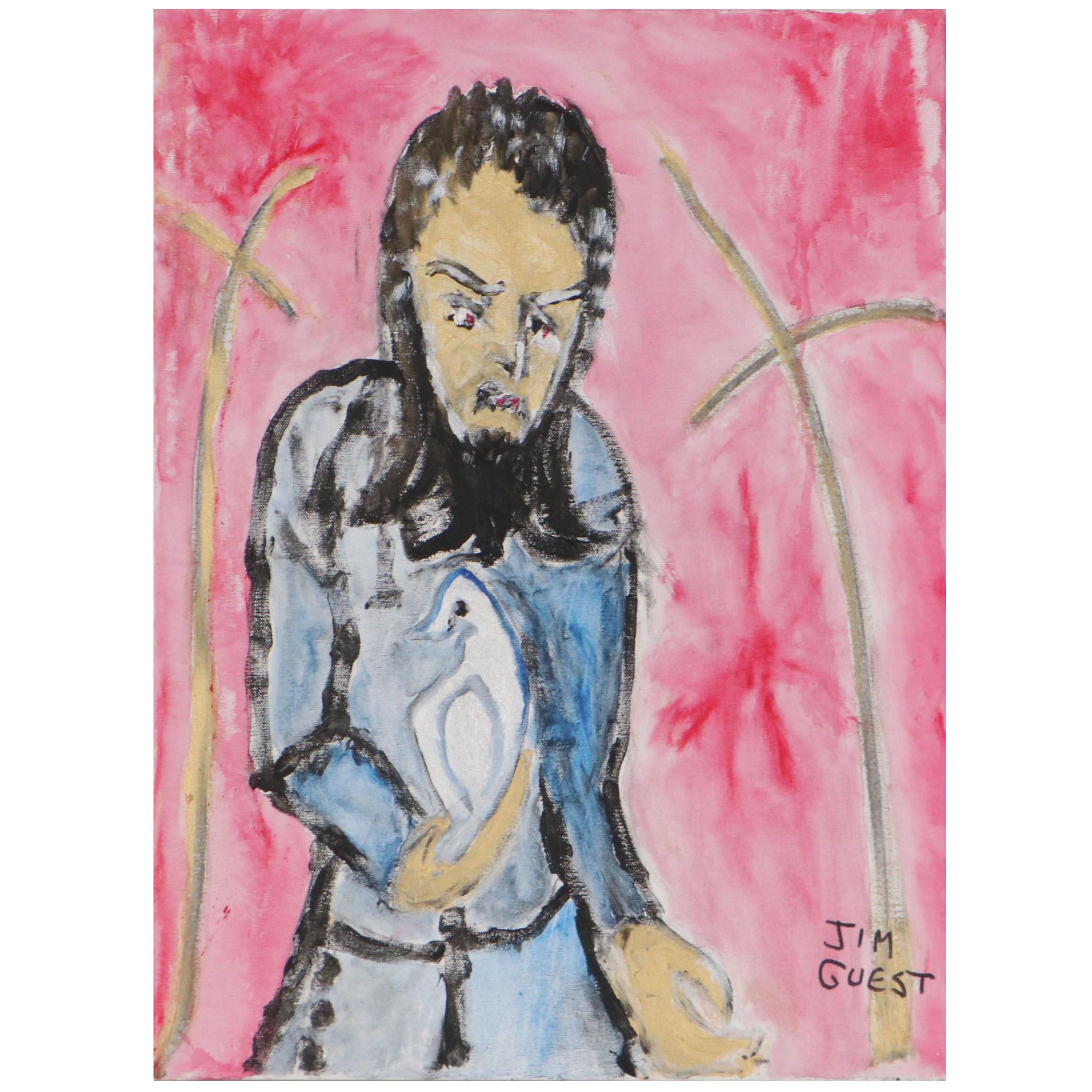 Jim Guest Figural Acrylic Painting, 21st Century | EBTH