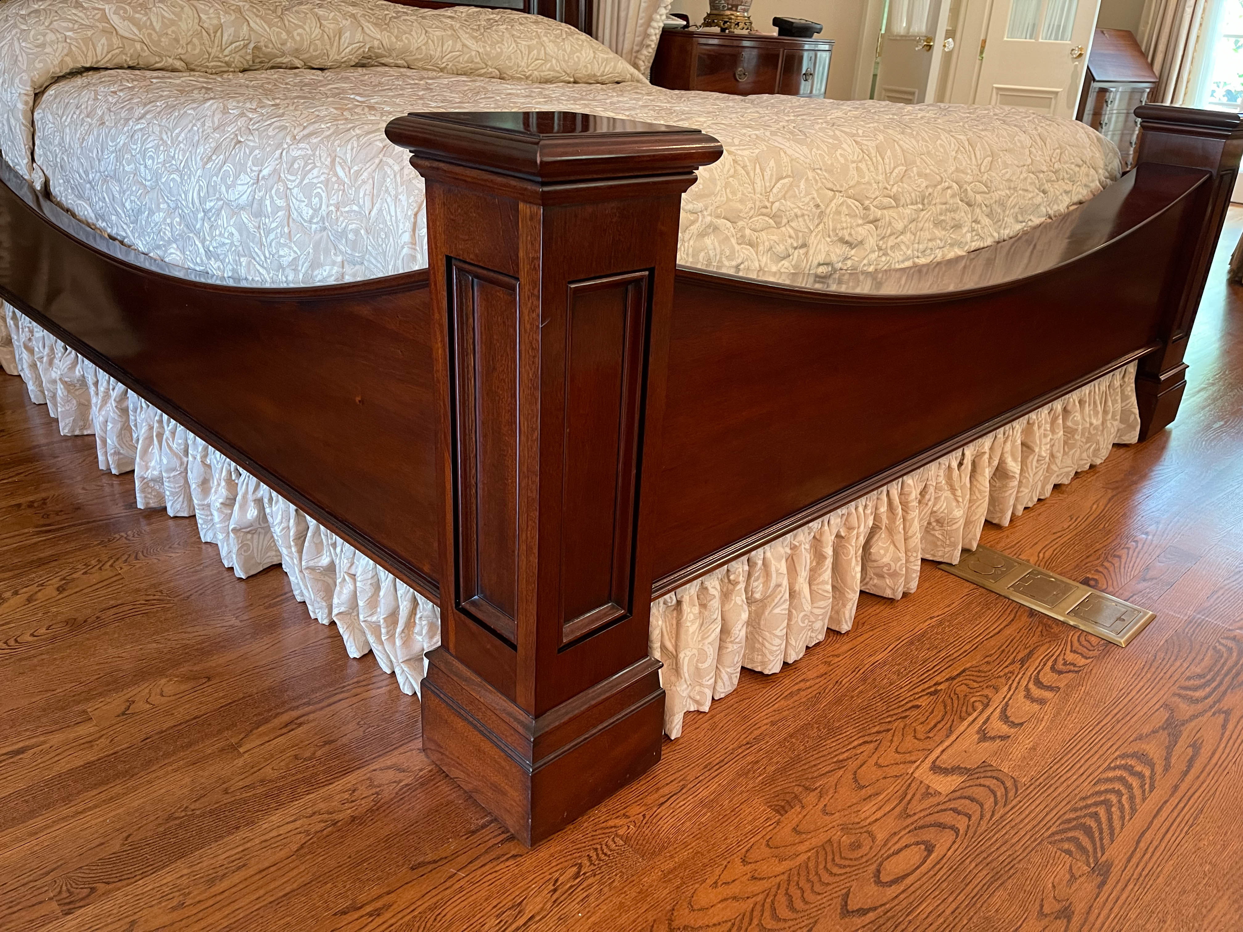 M. Craig Cabinetmakers Mahogany King Size "Railroad Baron's" Bed, dated ...