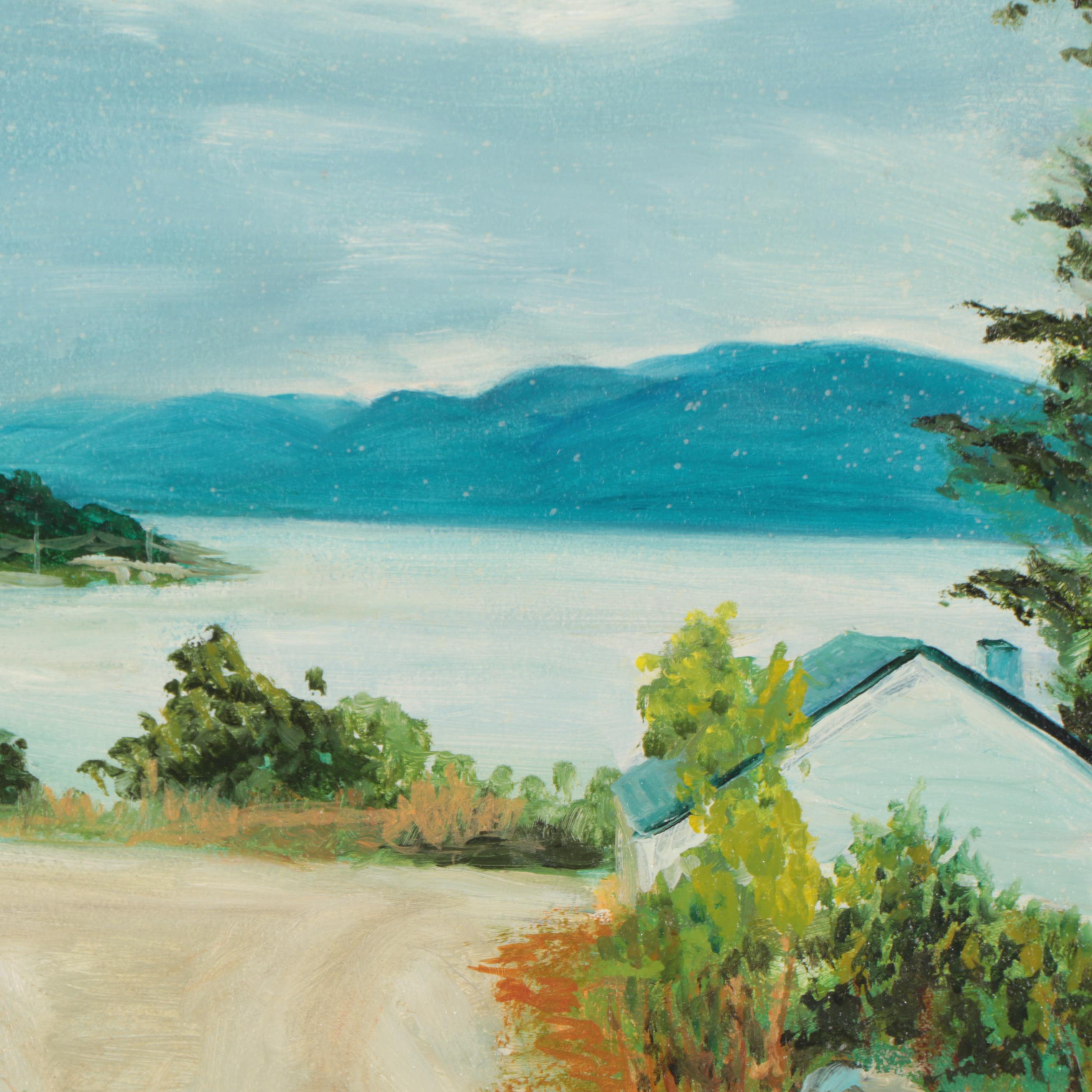Nancy Pendery Oil Painting of Coastal Landscape "Near Stavanger, Norway ...