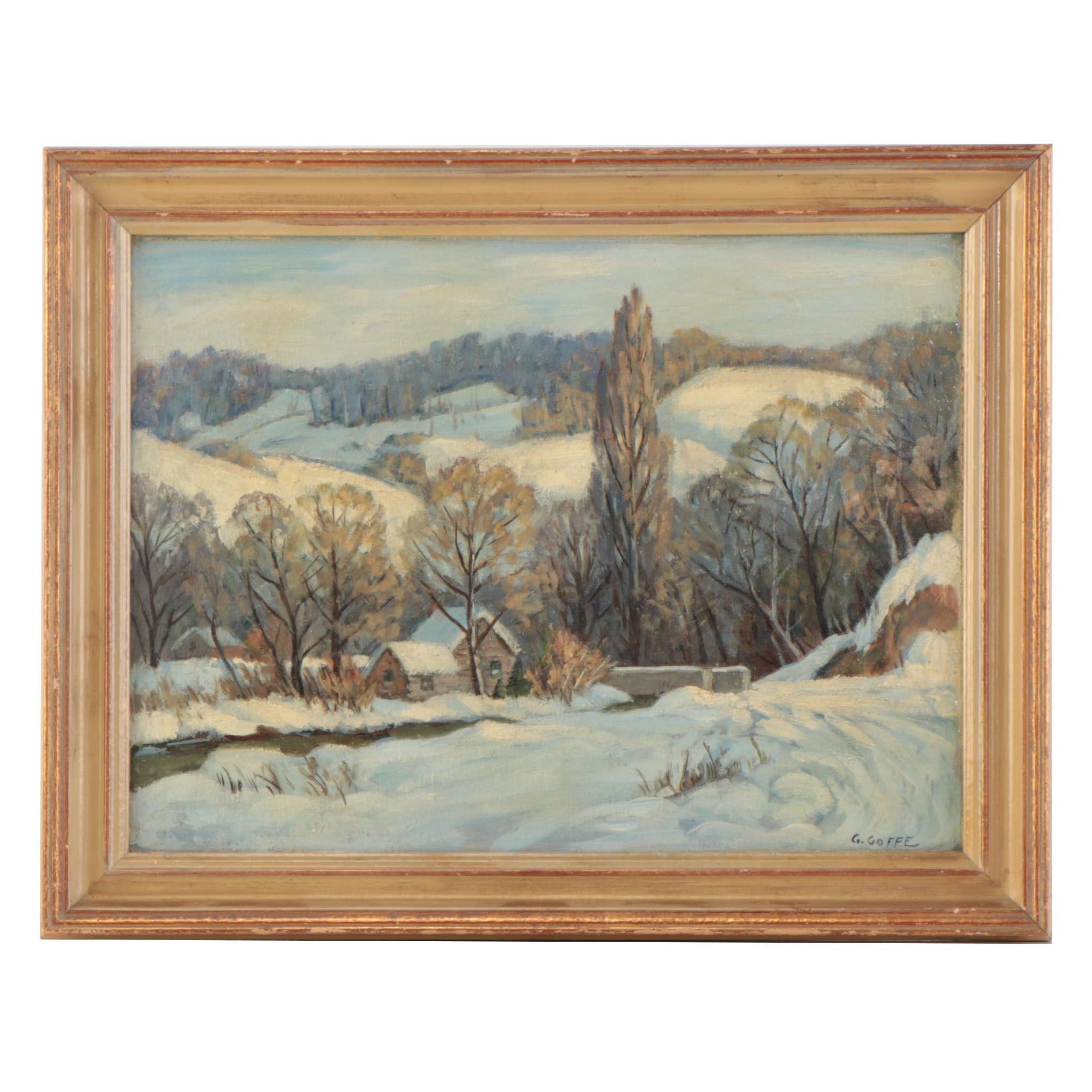 Gladys Goffe Landscape Oil Painting, Mid-20th Century | EBTH
