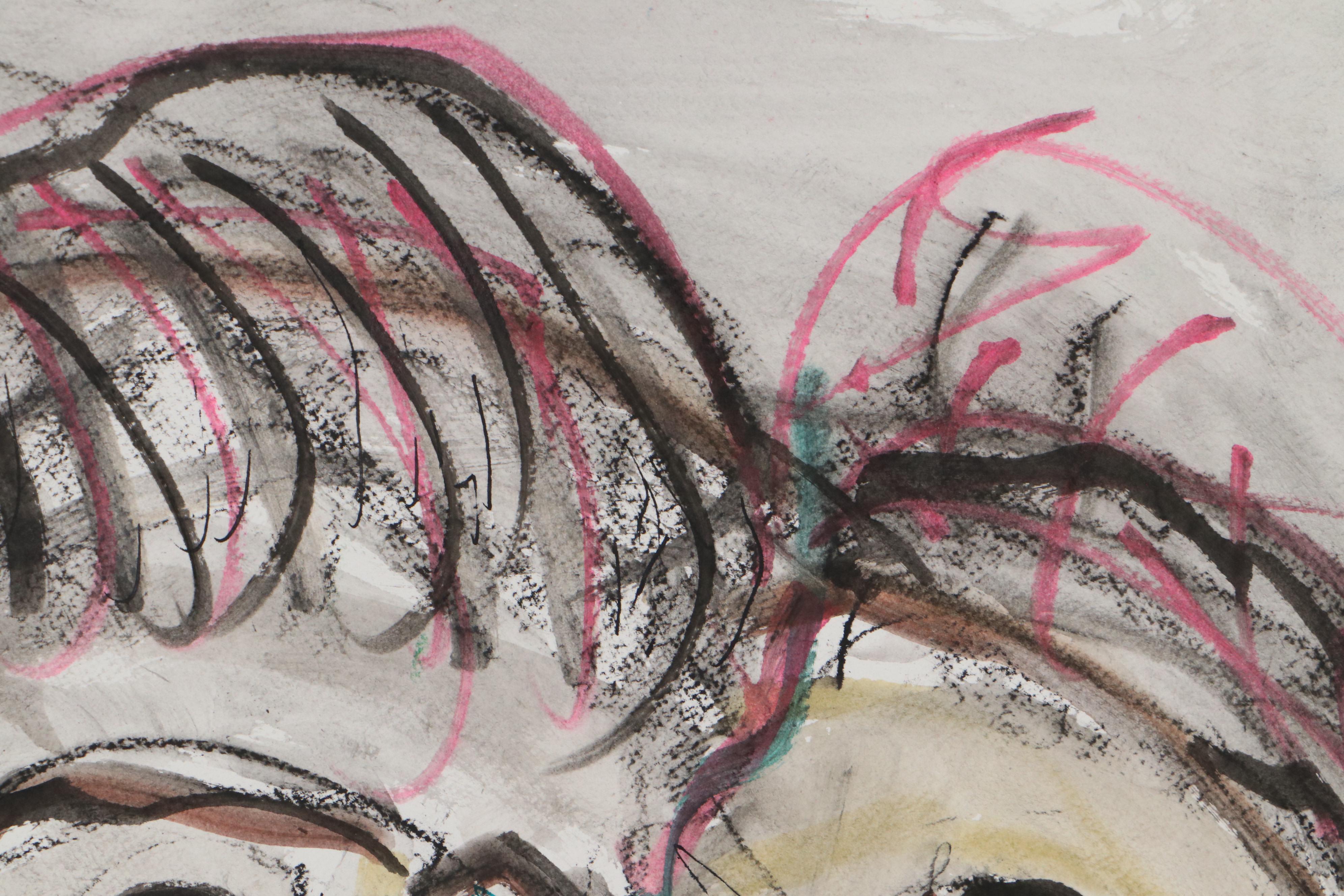 Jim Guest Double Portrait Mixed Media Painting | EBTH