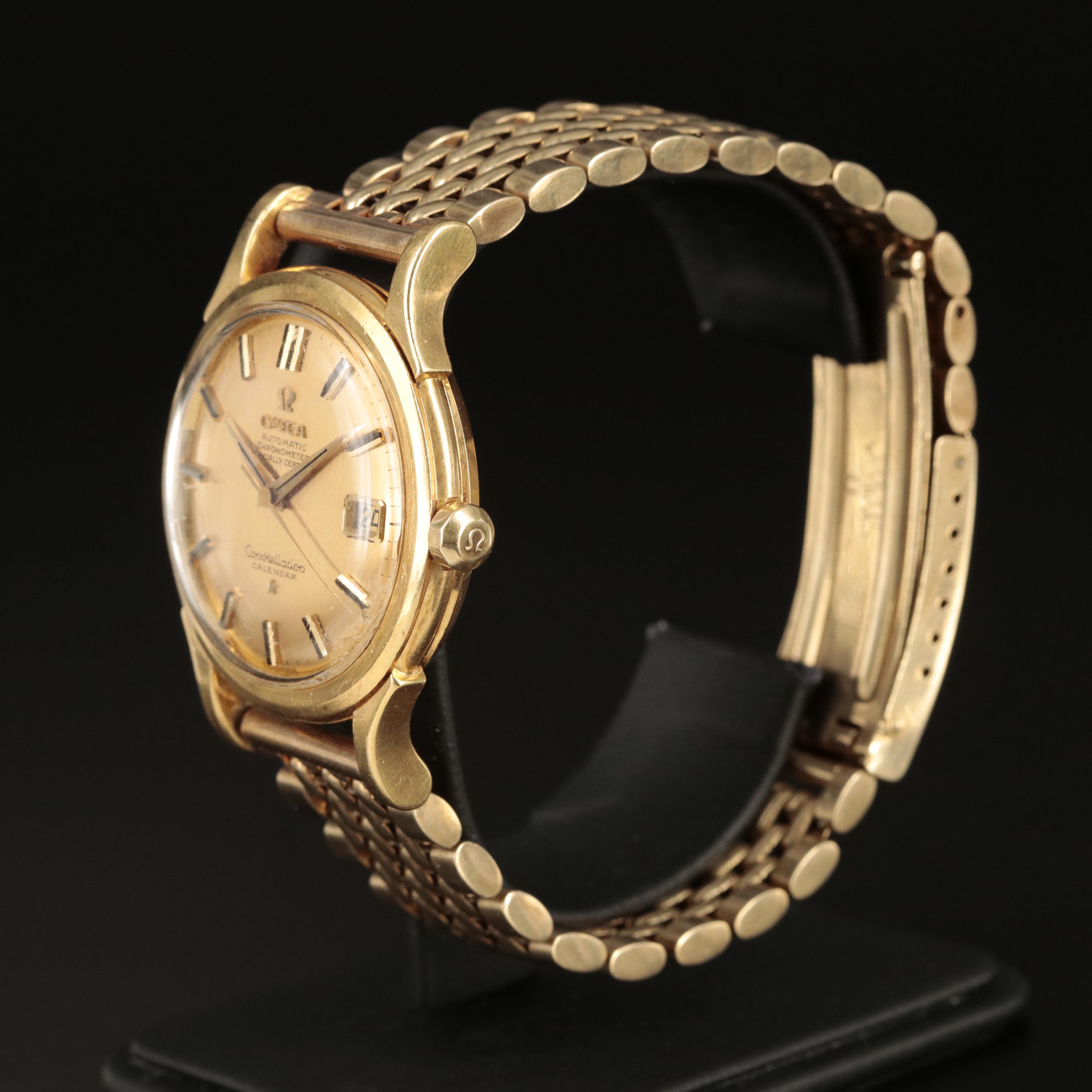 18K Omega Constellation Calendar with 14K Omega Band | EBTH
