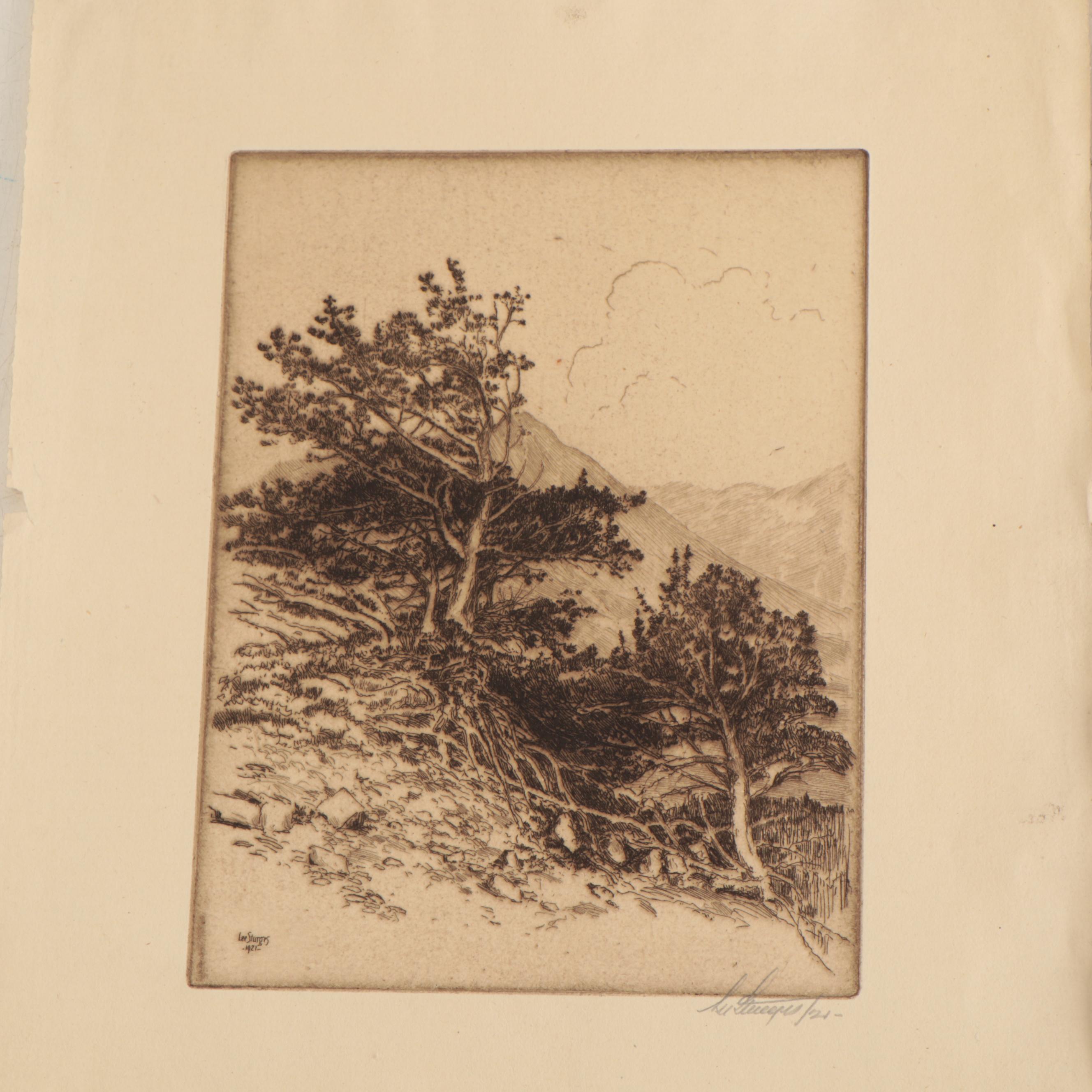 Lee Sturges Etching Including "A Hopi Madonna," Circa 1920 | EBTH